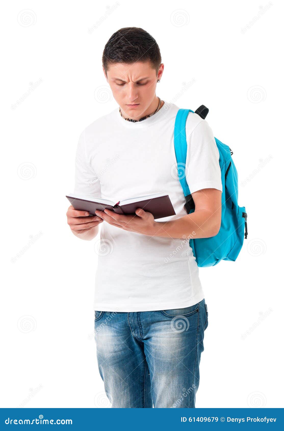 Boy Student with Backpack and Notepad Stock Image - Image of gladness ...