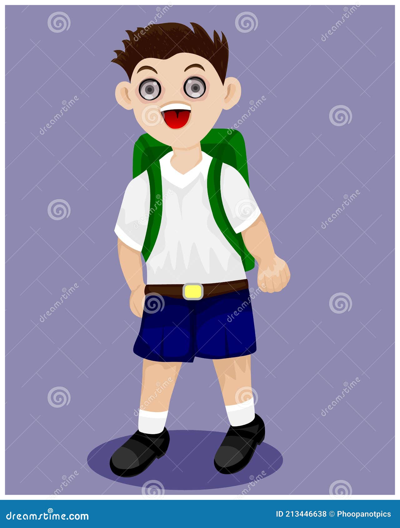 Boy Student on Blue Background Vector Design Stock Vector ...