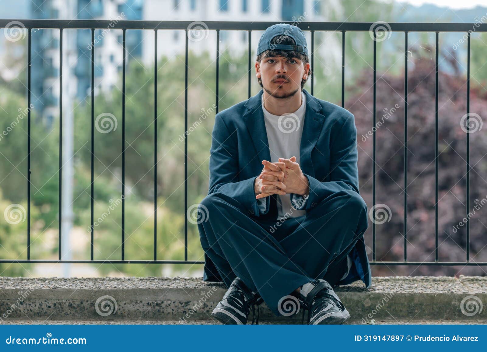Student Sitting on the Street Stock Image - Image of generation ...