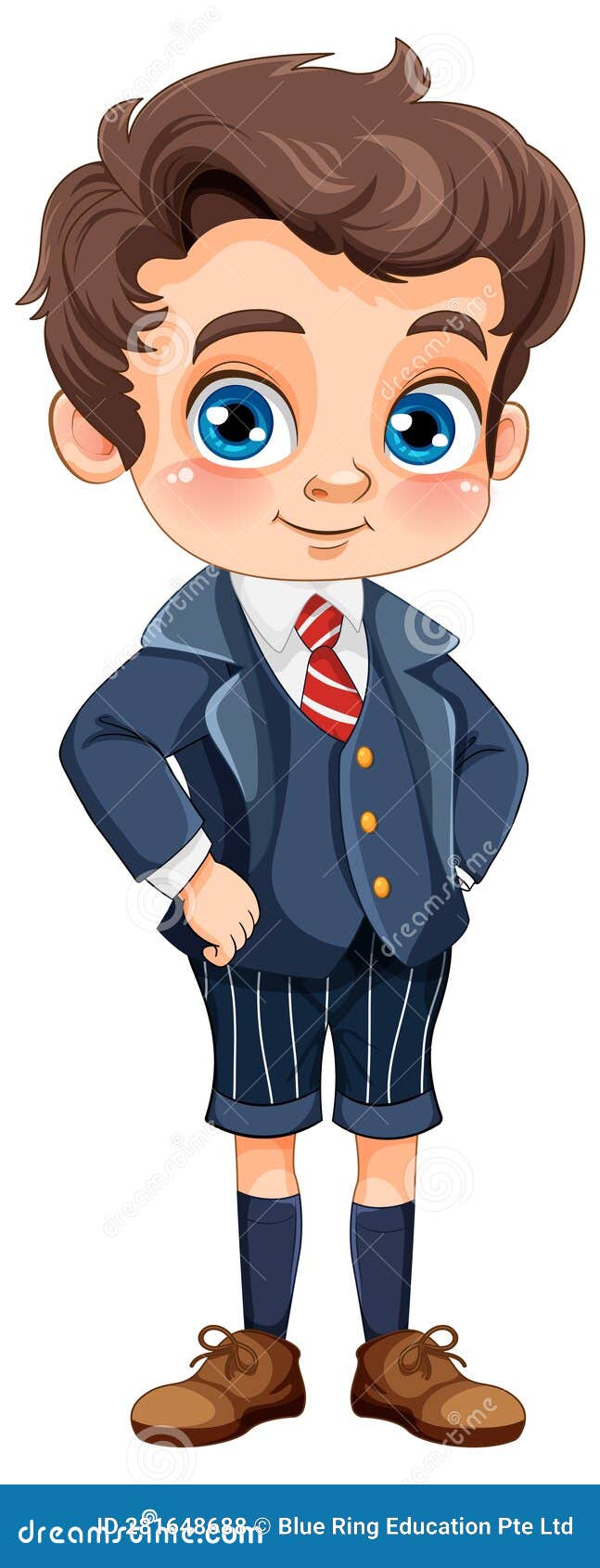 Boy in Student Uniform Cartoon Stock Vector - Illustration of artwork ...