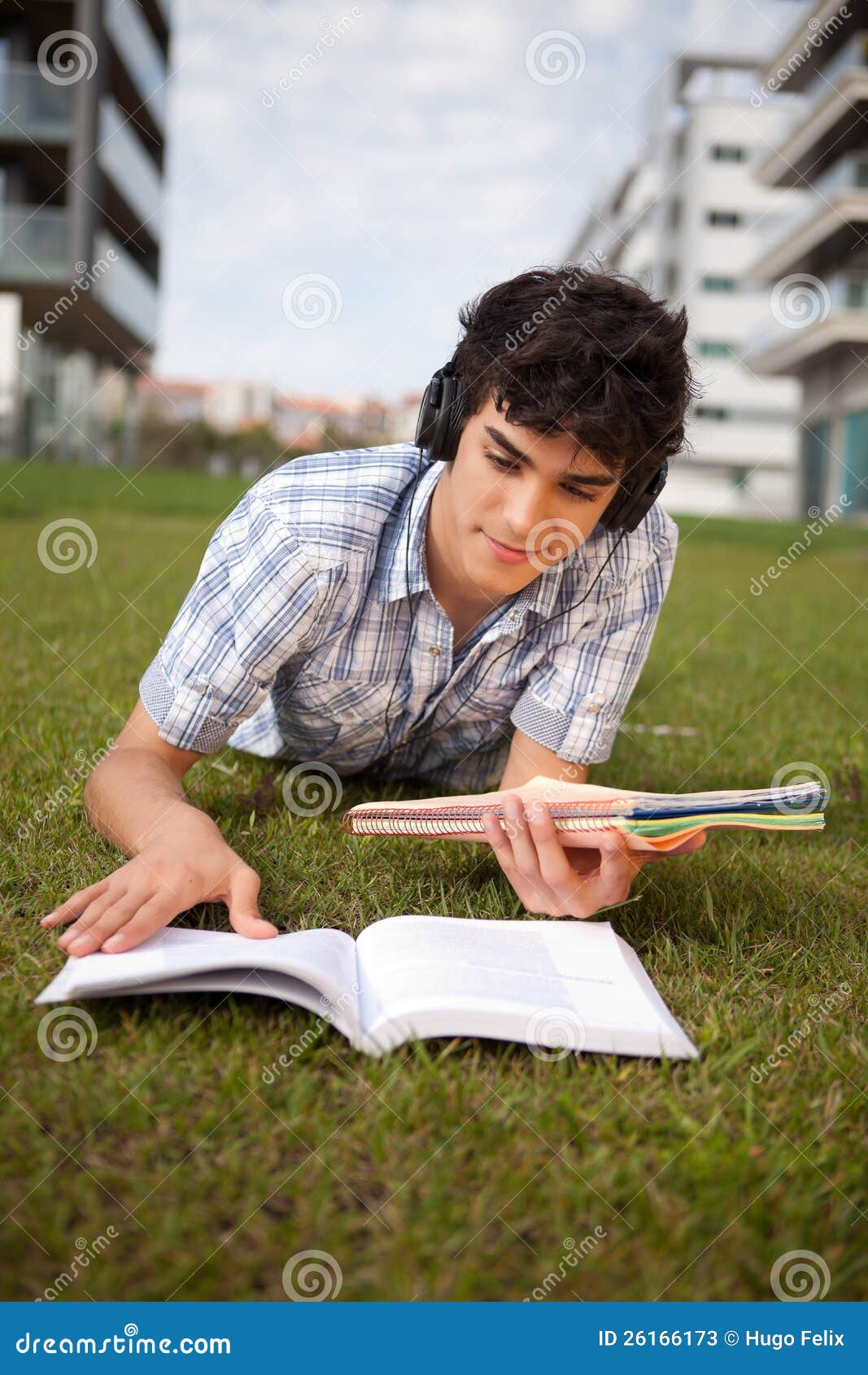 Boy studying stock image. Image of outdoors, lifestyle - 26166173