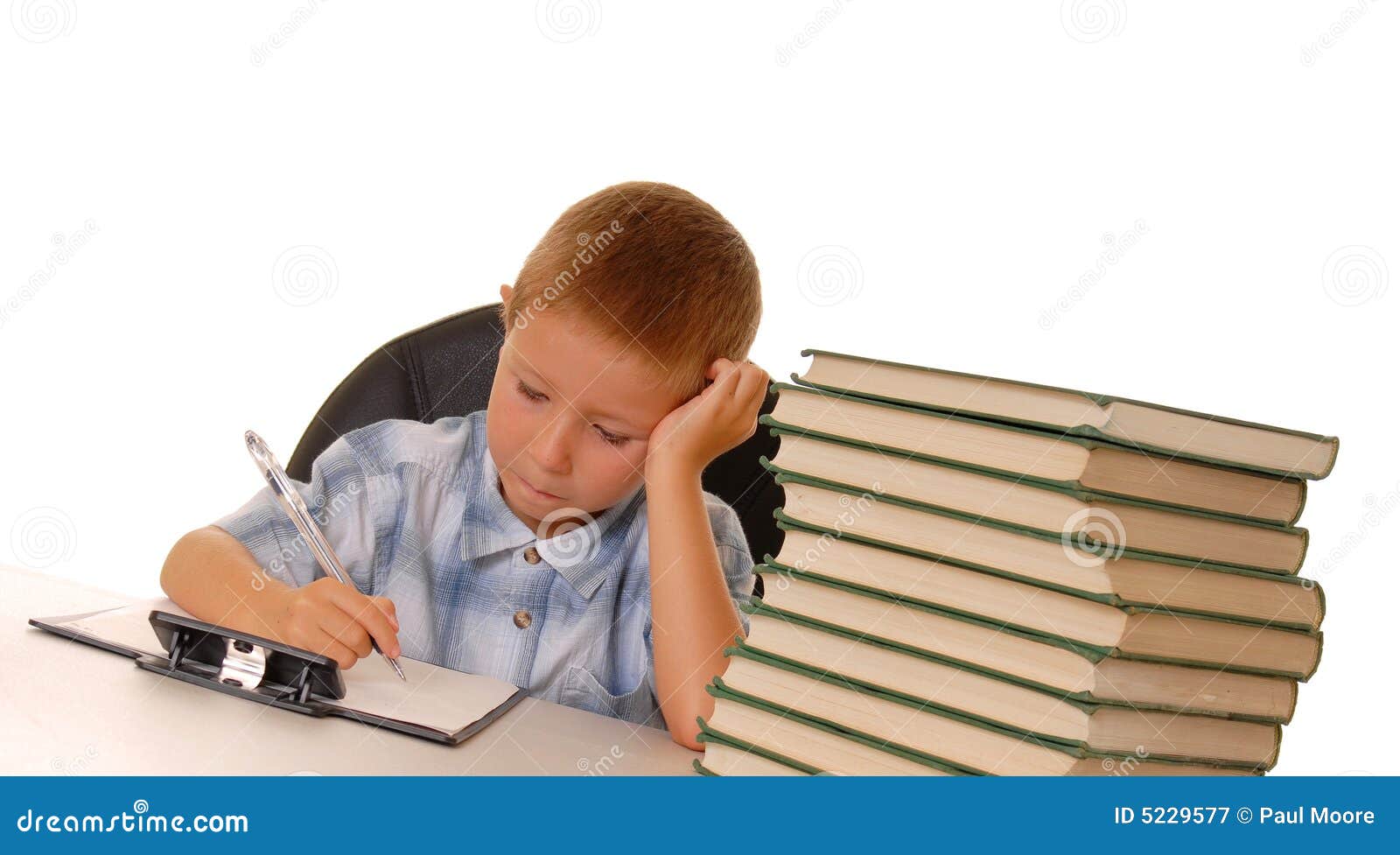 Boy Studying stock image. Image of schoolboy, classroom - 5229577