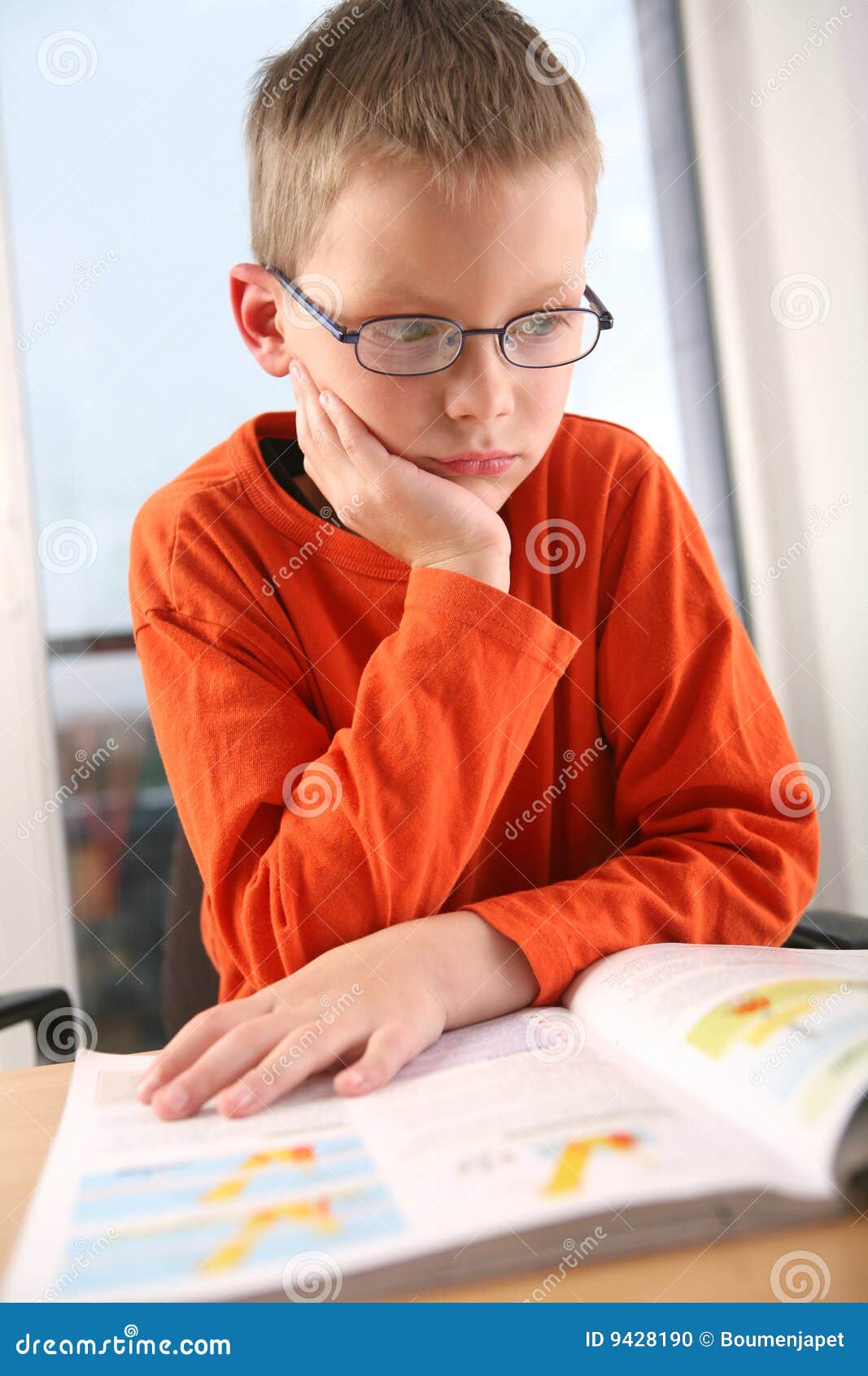 Boy studying. stock photo. Image of lifestyles, elementary - 9428190