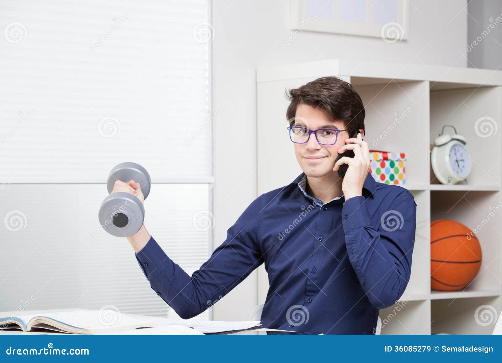 Boy studying in his room stock image. Image of lifestyle - 36085279