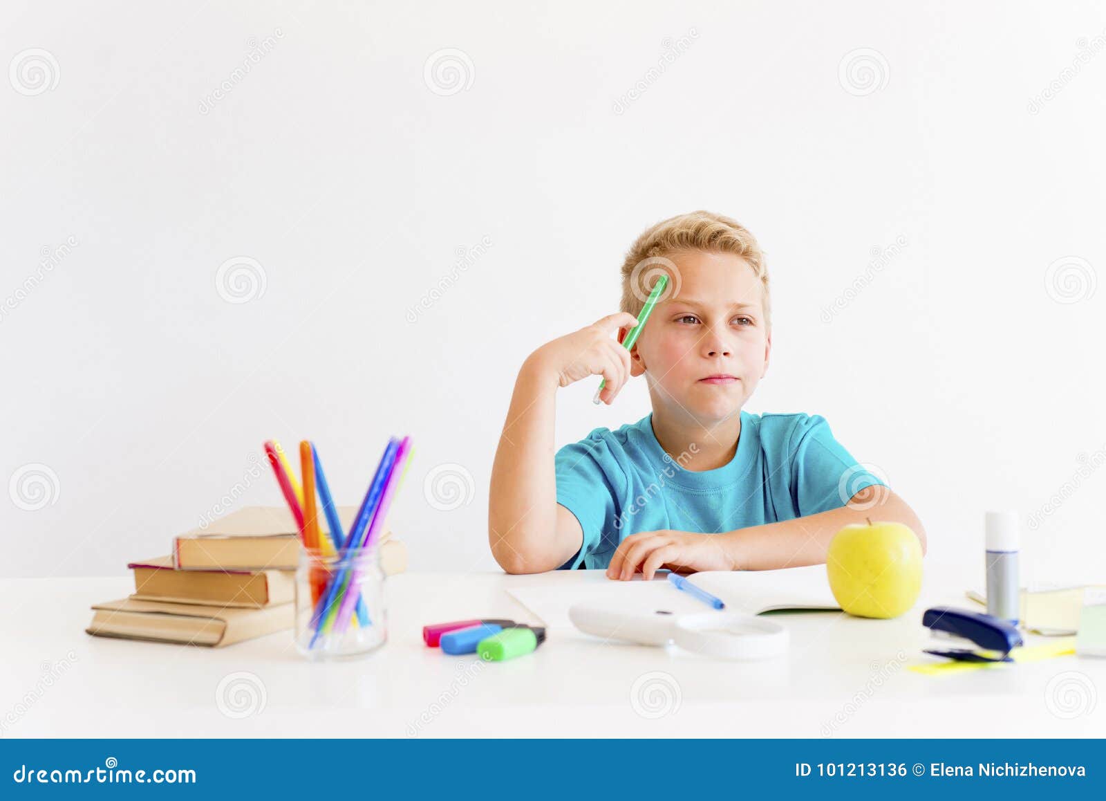 Boy is studying stock photo. Image of school, read, learn - 101213136