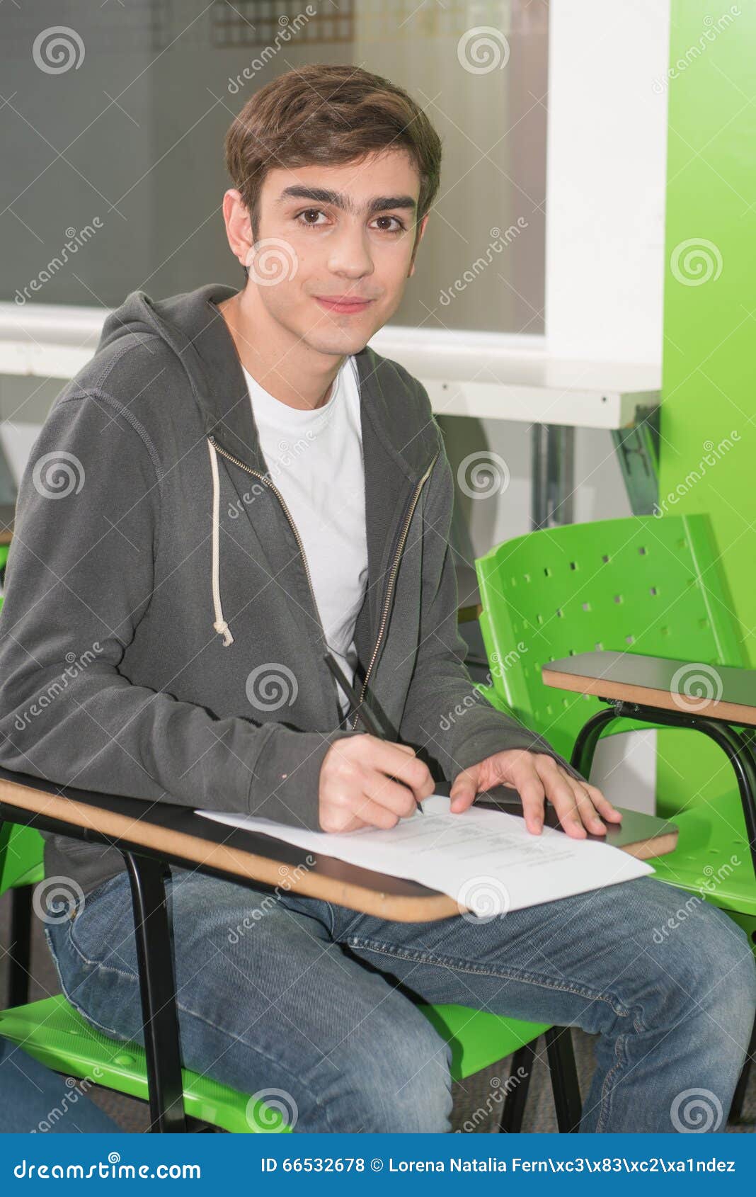 Boy studying stock photo. Image of class, person, chair - 66532678
