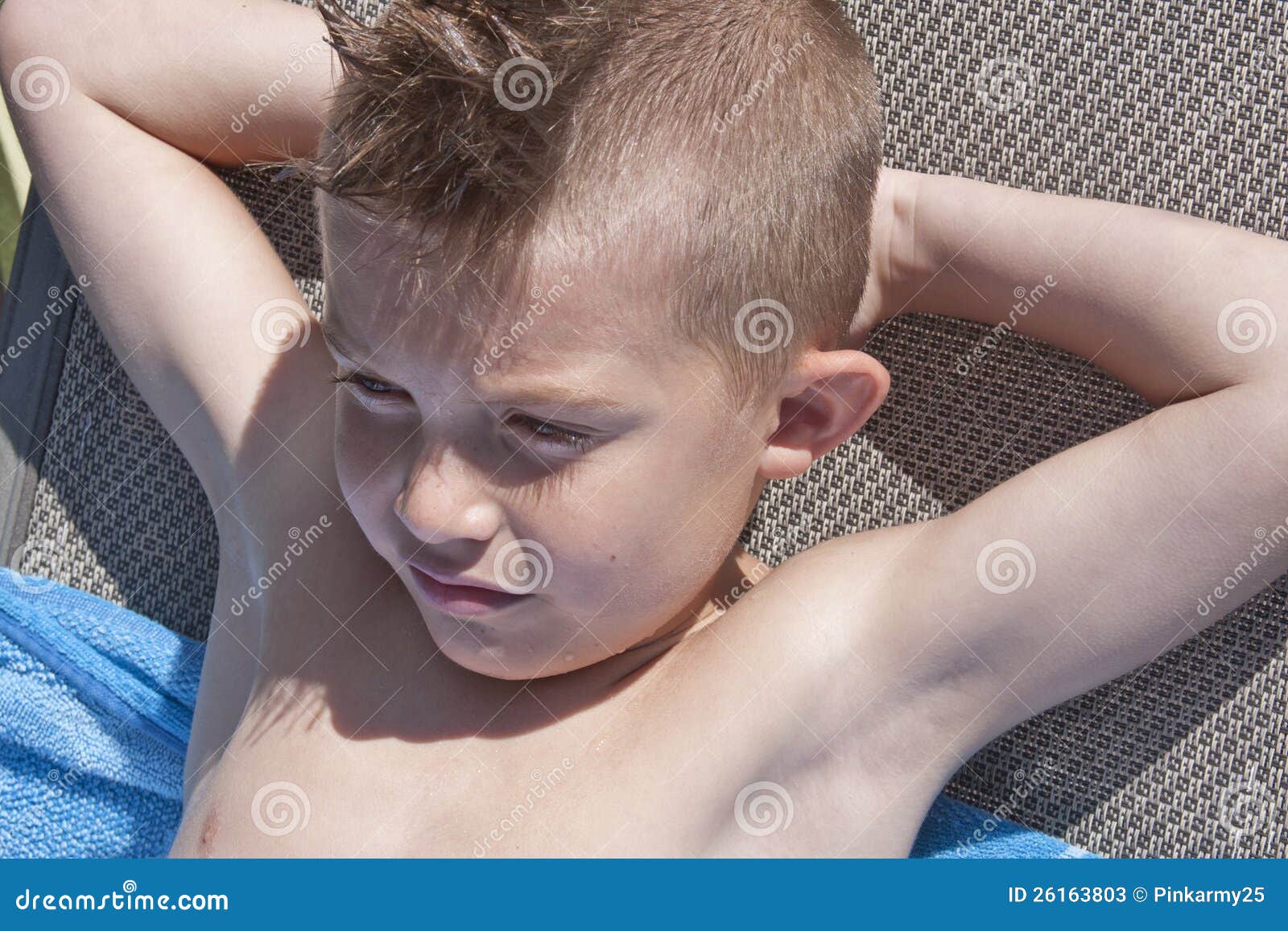 Boy in the Sun stock image. Image of pool, happy, children - 26163803