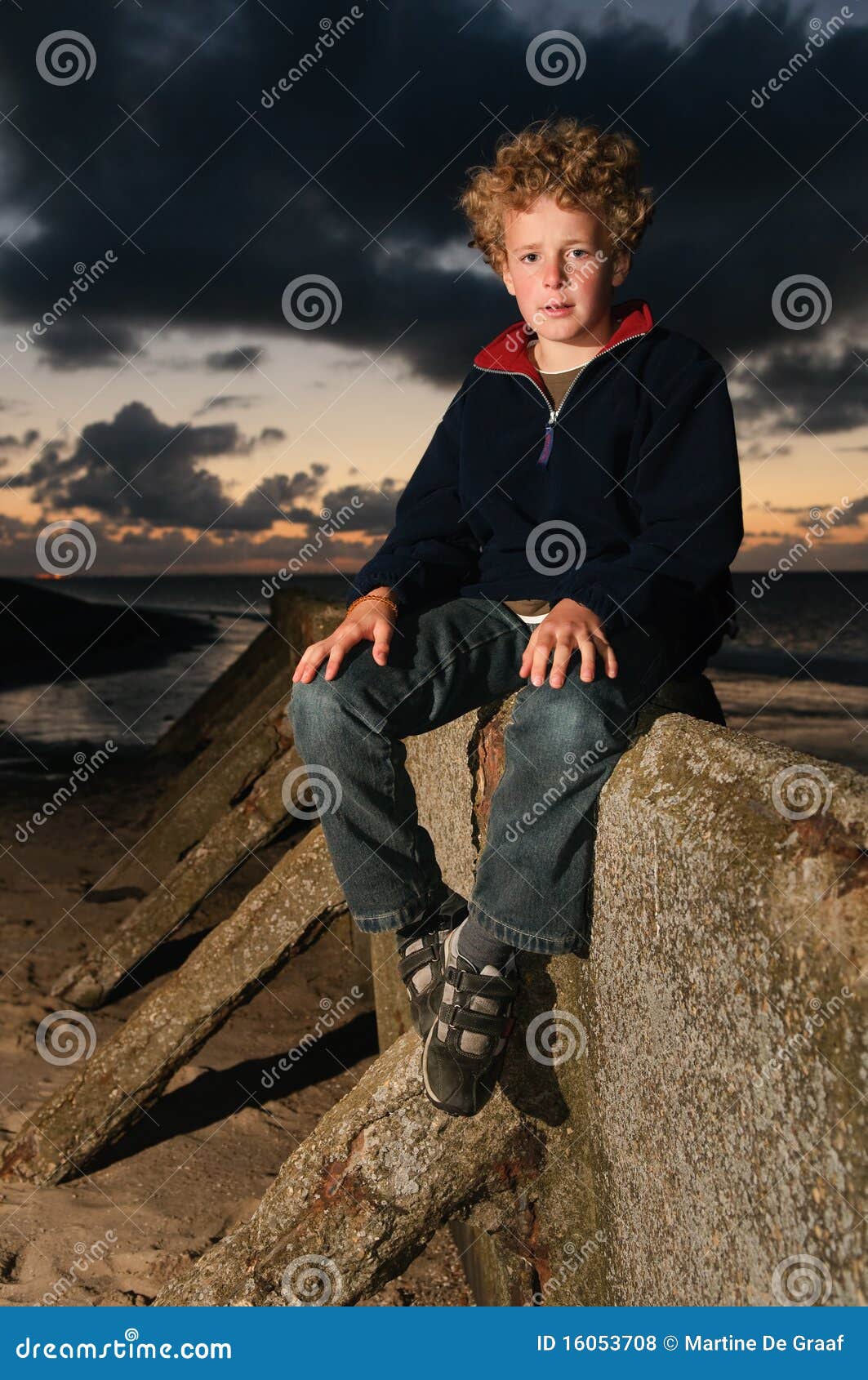 Boy at sunset stock photo. Image of portrait, side, cool - 16053708