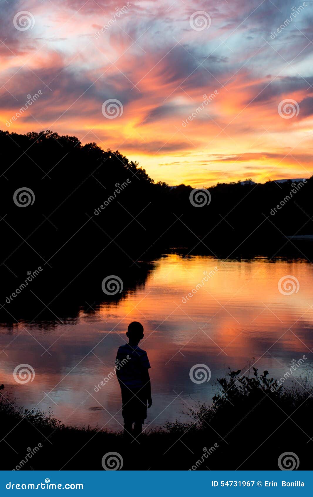 Boy at Sunset stock image. Image of person, mental, space - 54731967