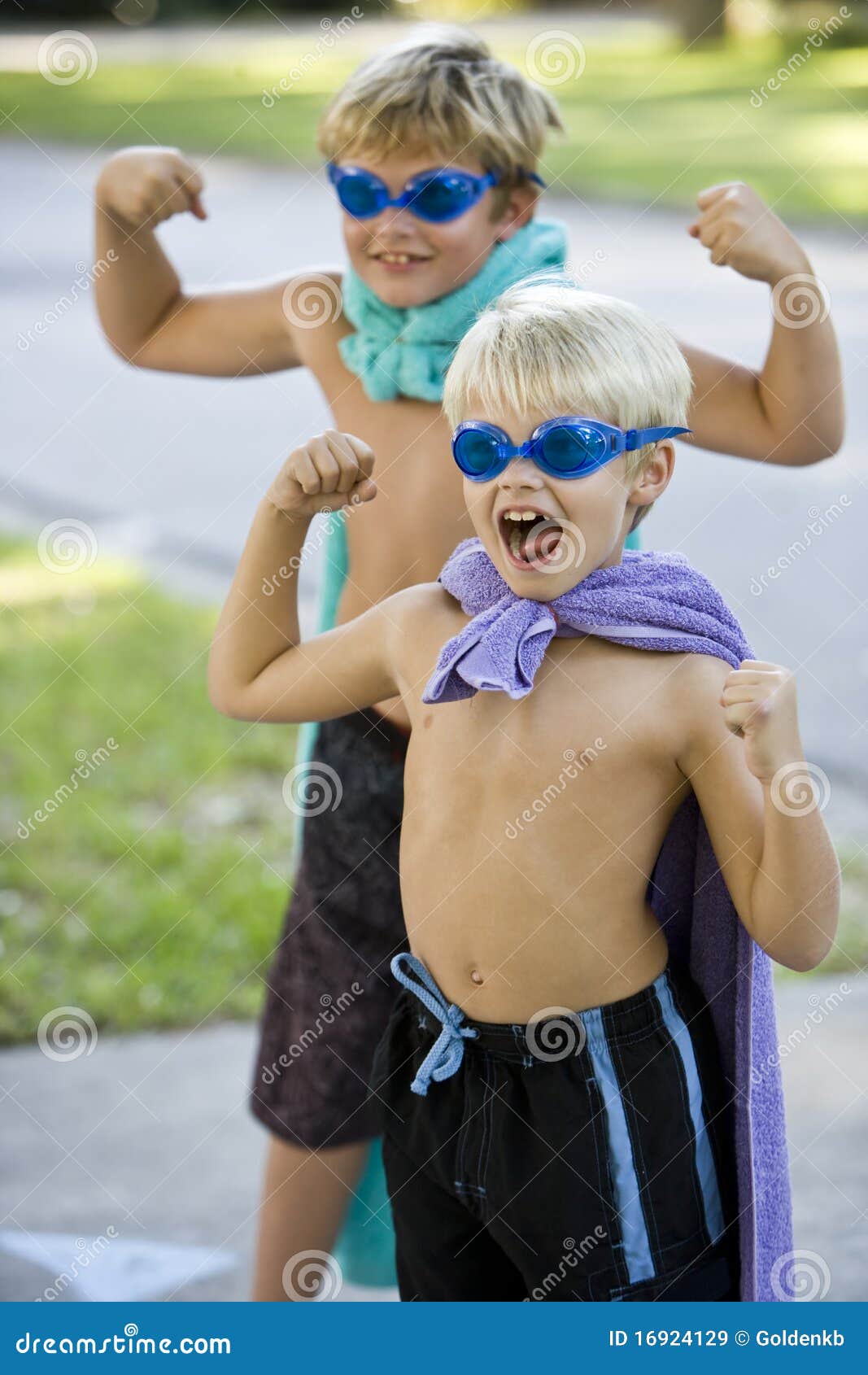 Boy Superheroes with Mask and Cape Stock Image - Image of focus ...