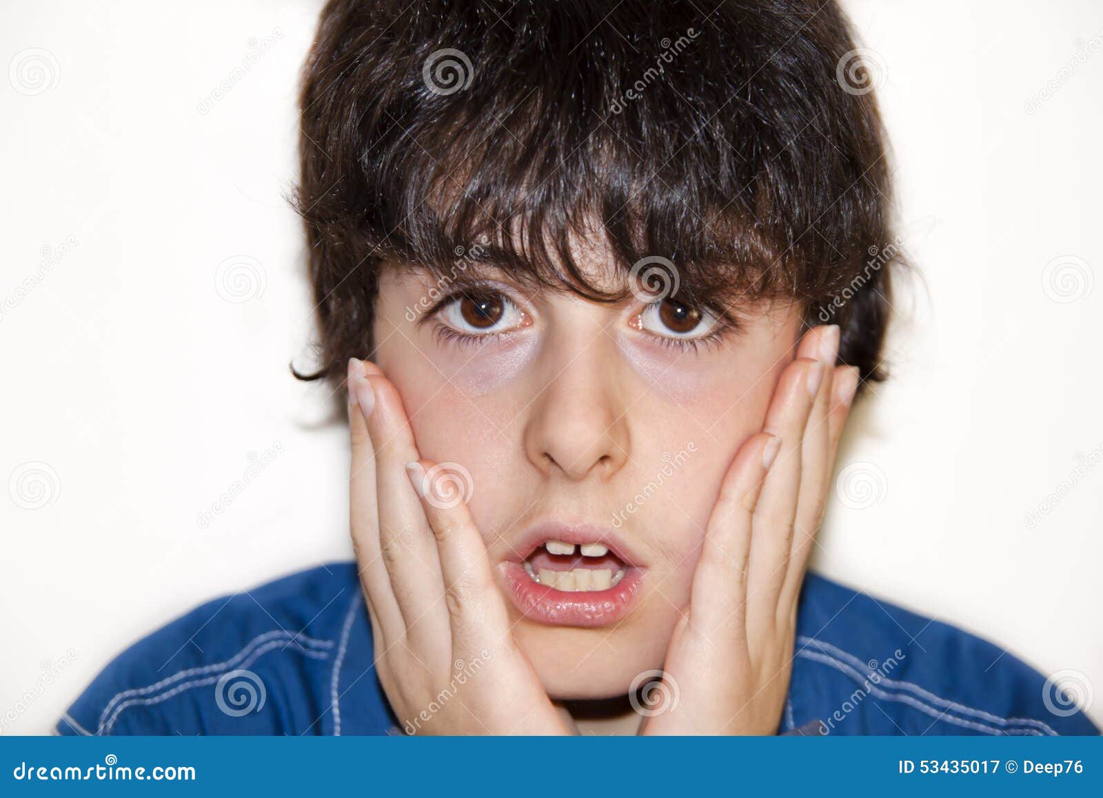 The boy is surprised stock image. Image of young, children - 53435017