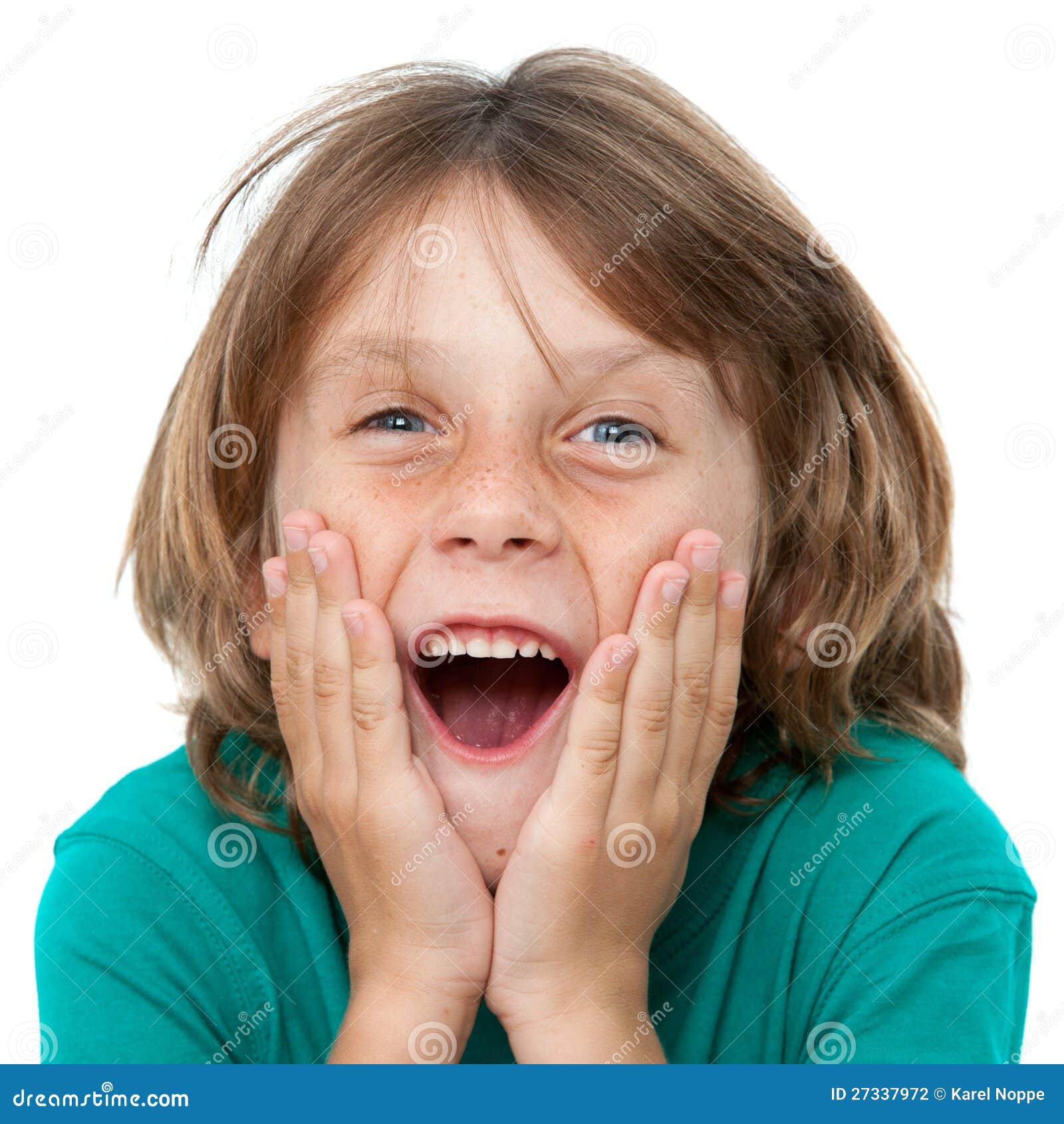 Boy with Surprising Face Expression. Stock Photo - Image of face ...