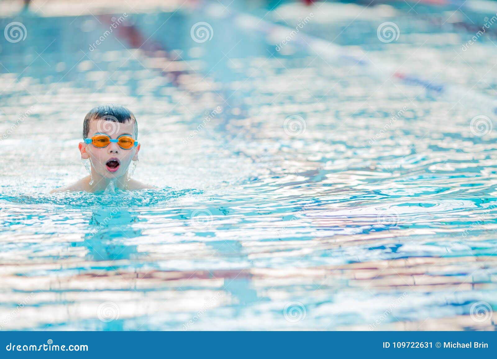Boy swimming Freestyle stock image. Image of lifestyle - 109722631
