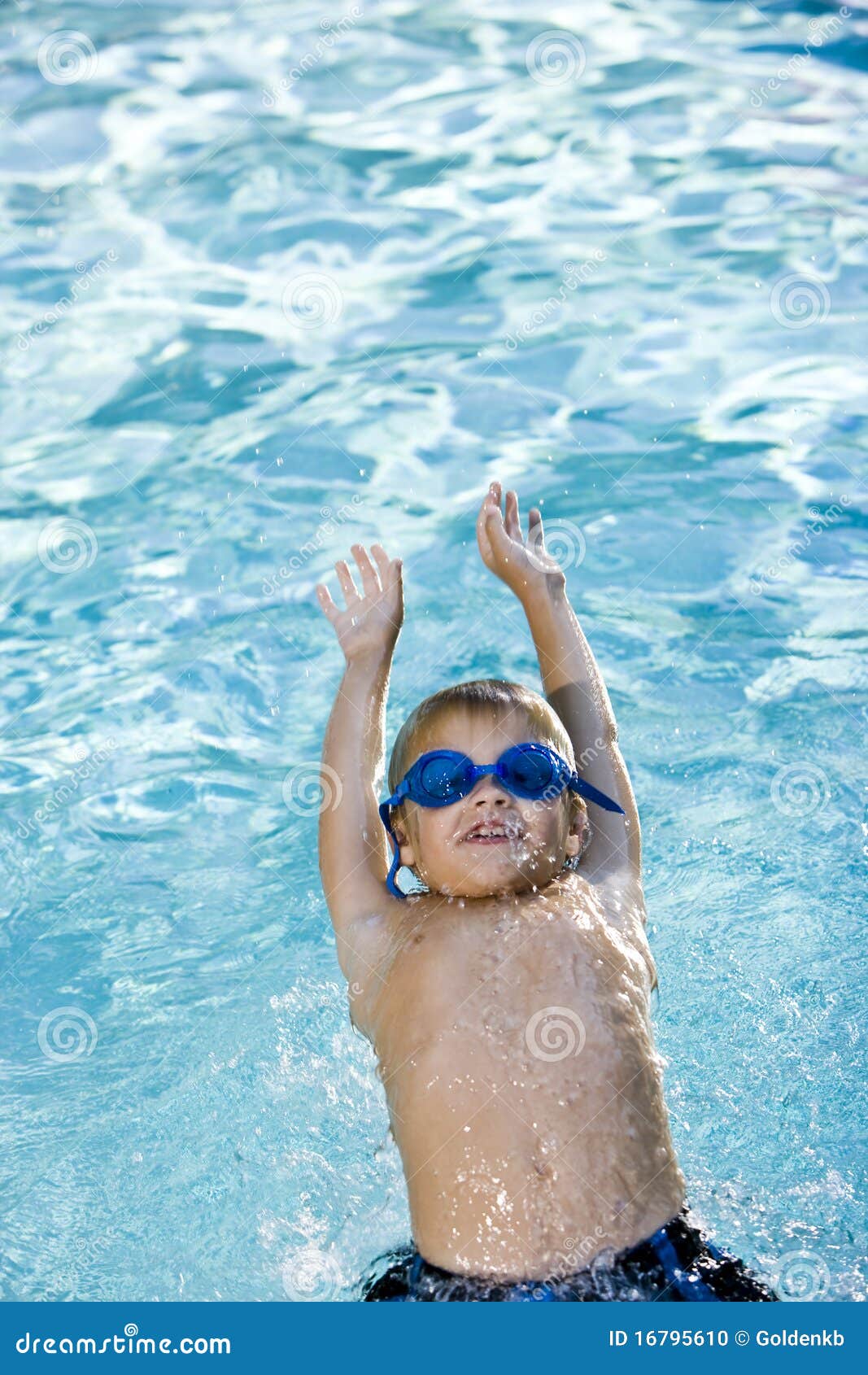 Boy Swimming on His Back in Pool Stock Photo - Image of person, blue ...