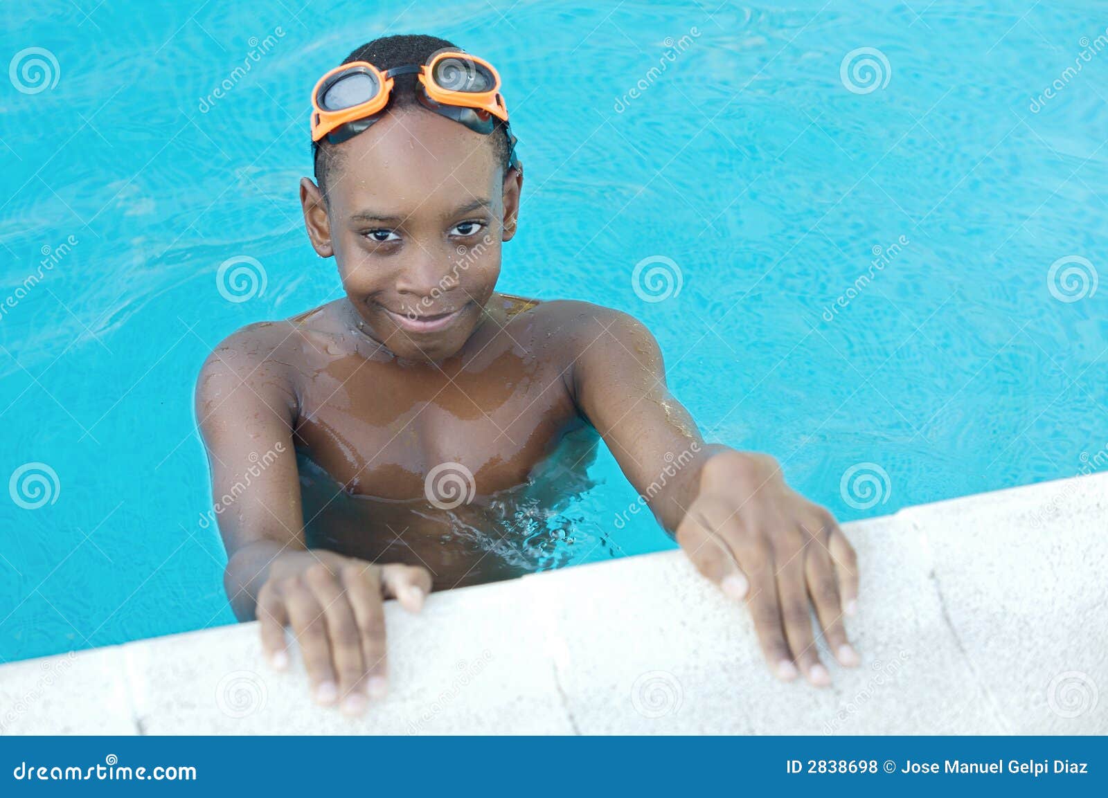 Boy in the swimming pool stock photo. Image of glasses - 2838698