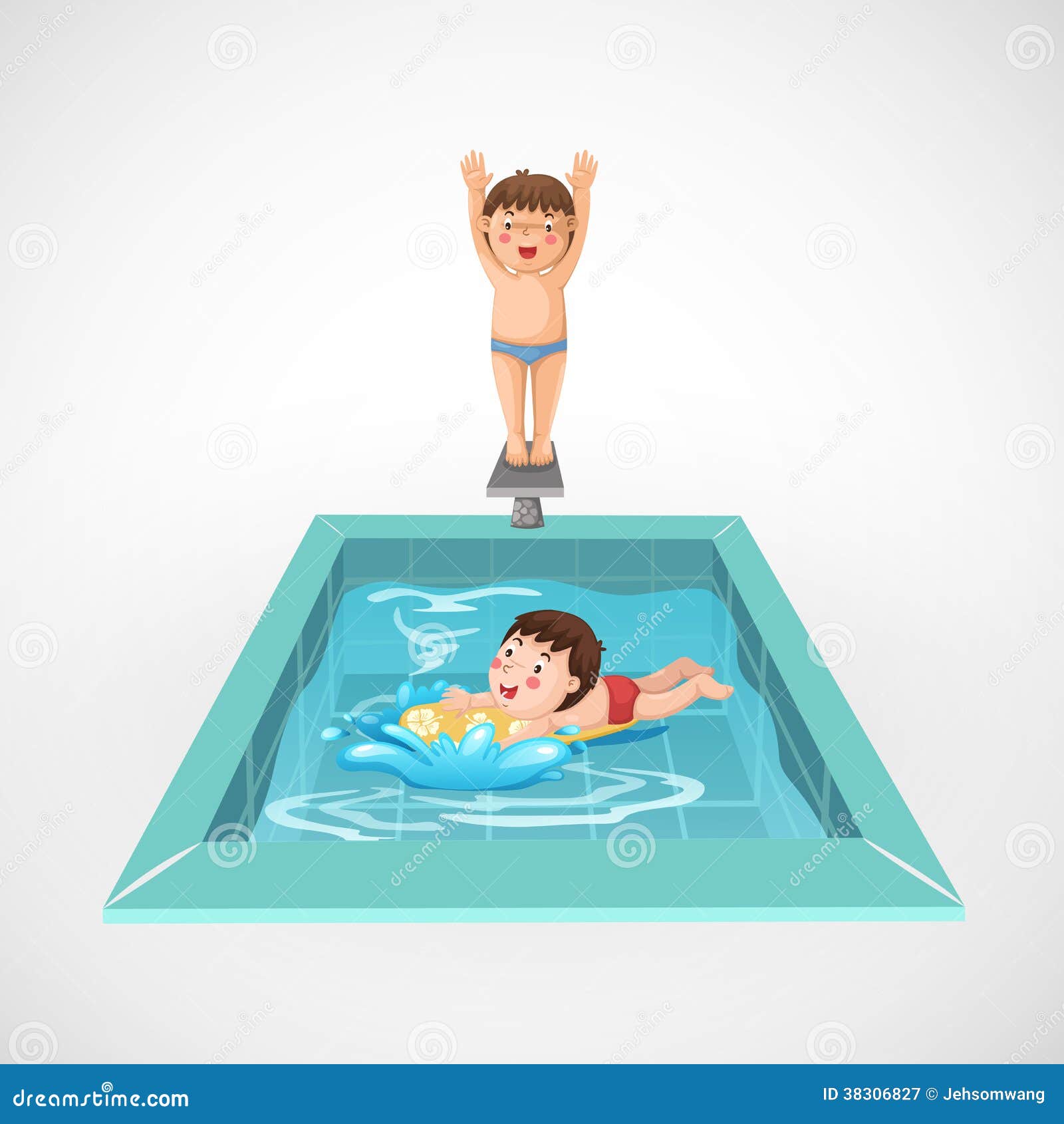 Jump In Pool Clipart