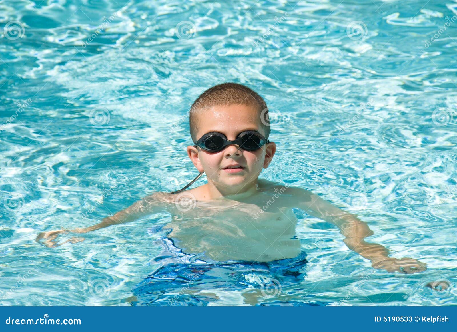 Boy and swimming pool stock image. Image of smile, swimming - 6190533