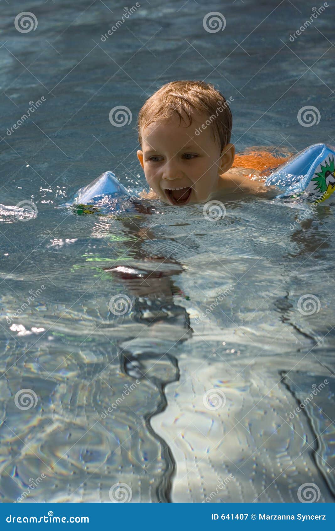 Boy in swimming-pool stock image. Image of kids, happy - 641407