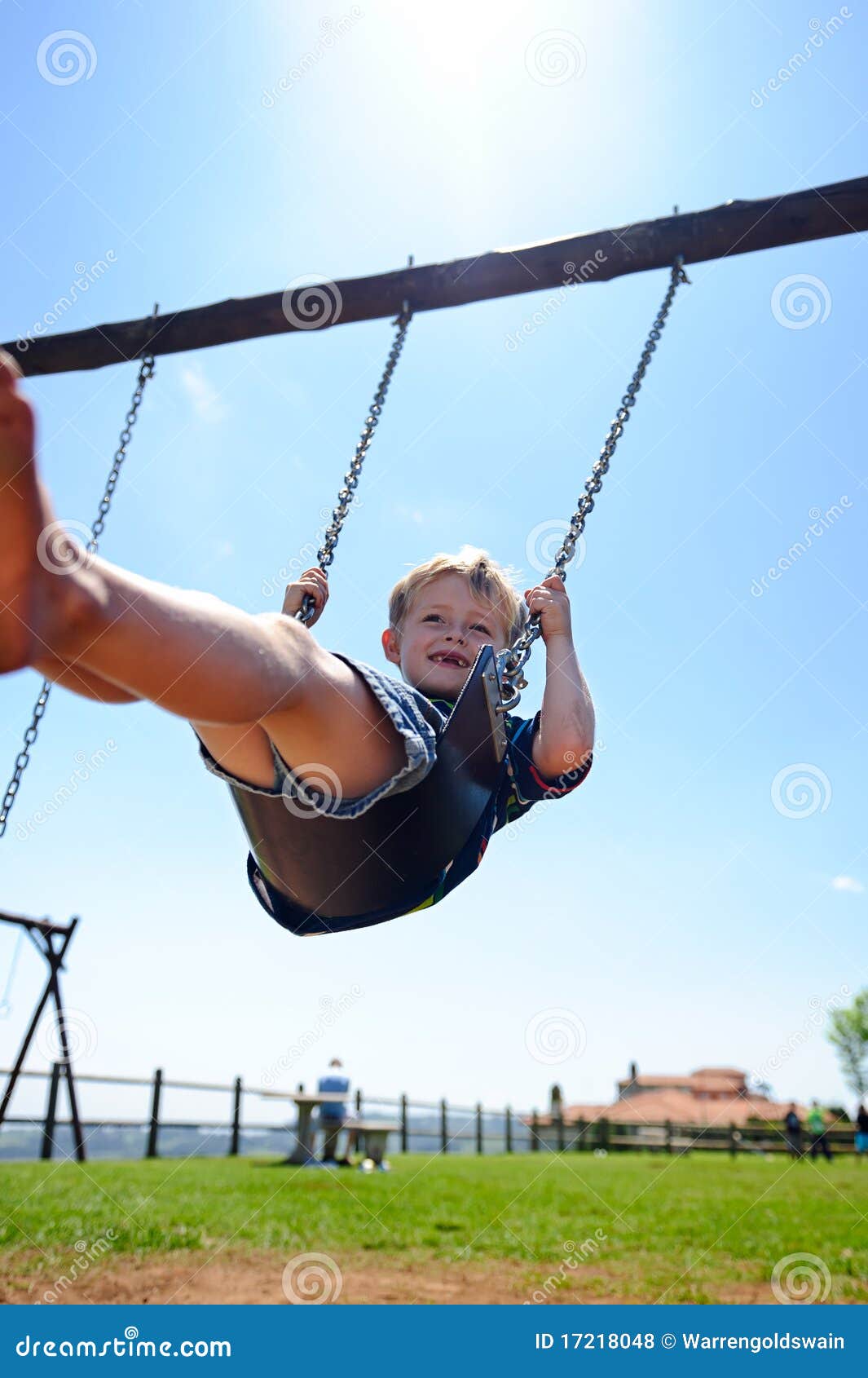 Boy on swing stock photo. Image of activity, child, little - 17218048