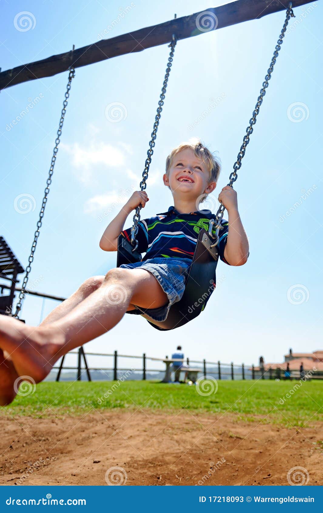Boy on swing stock image. Image of outdoors, activity - 17218093
