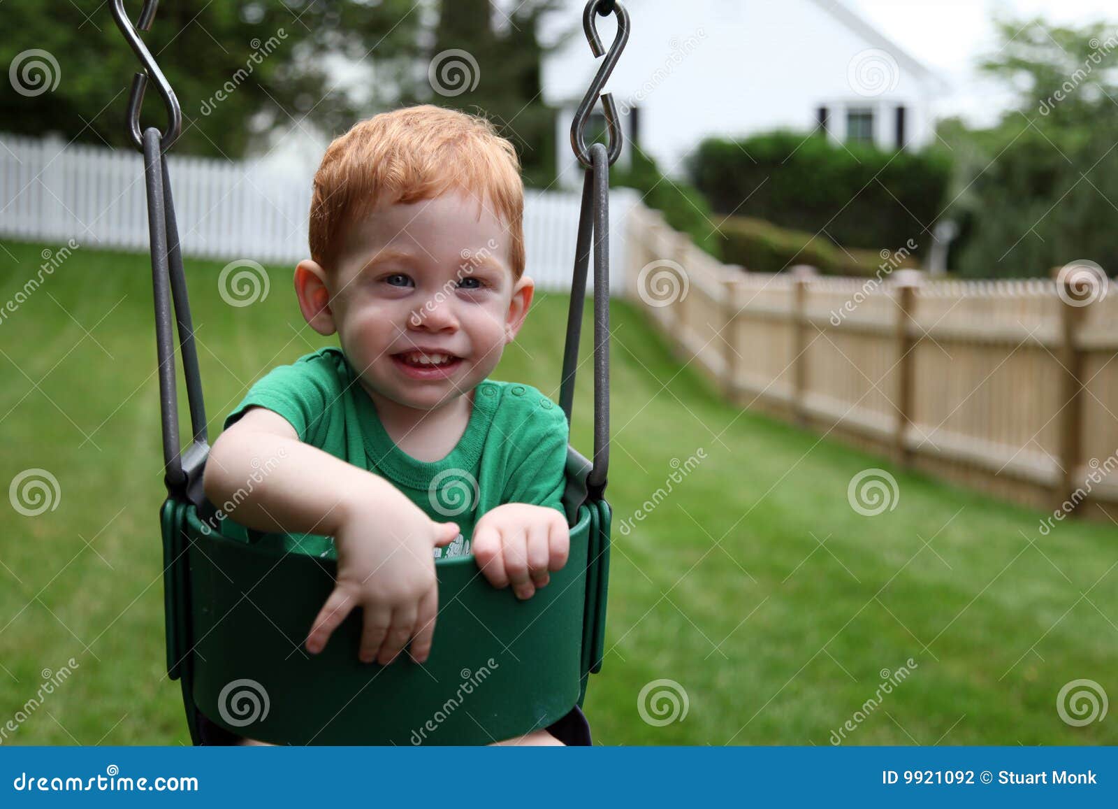 Boy on swing stock photo. Image of handsome, healthy, happy - 9921092