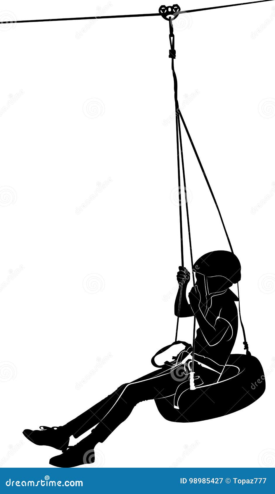 Boy on swing. rope park stock vector. Illustration of play - 98985427