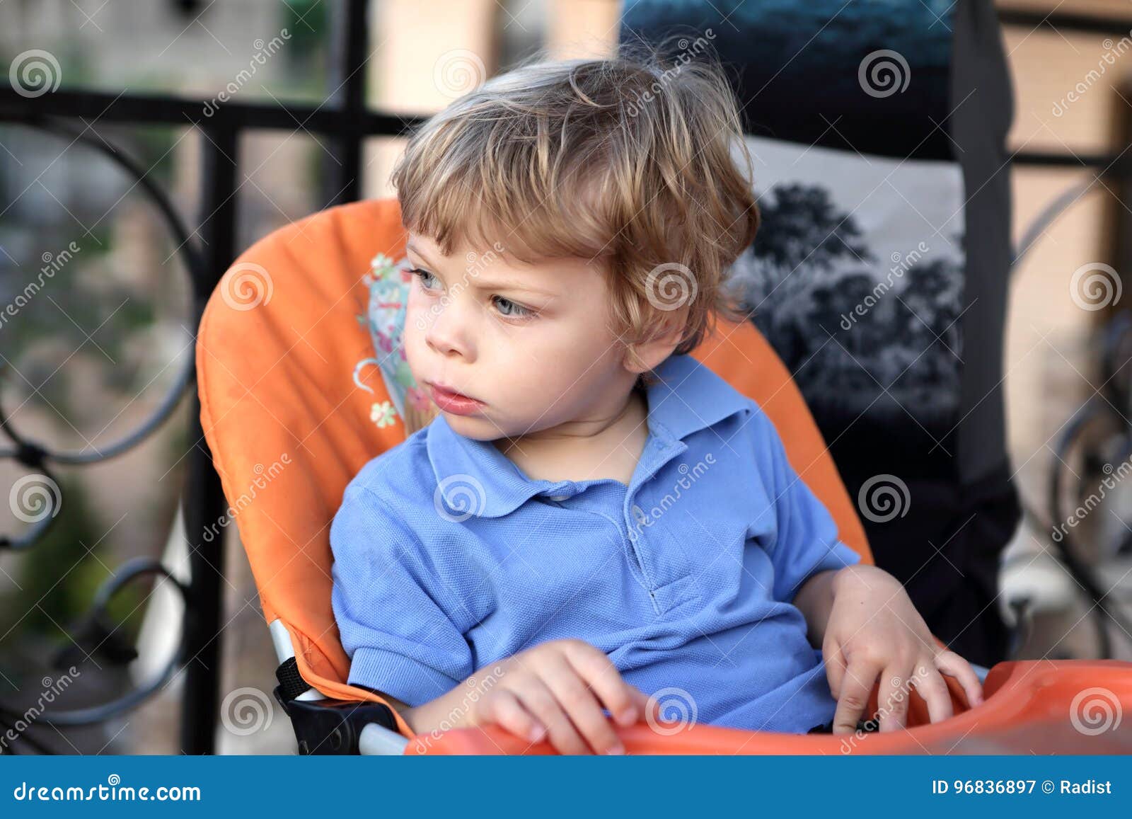 Boy at table stock image. Image of cute, lunch, boredom - 96836897