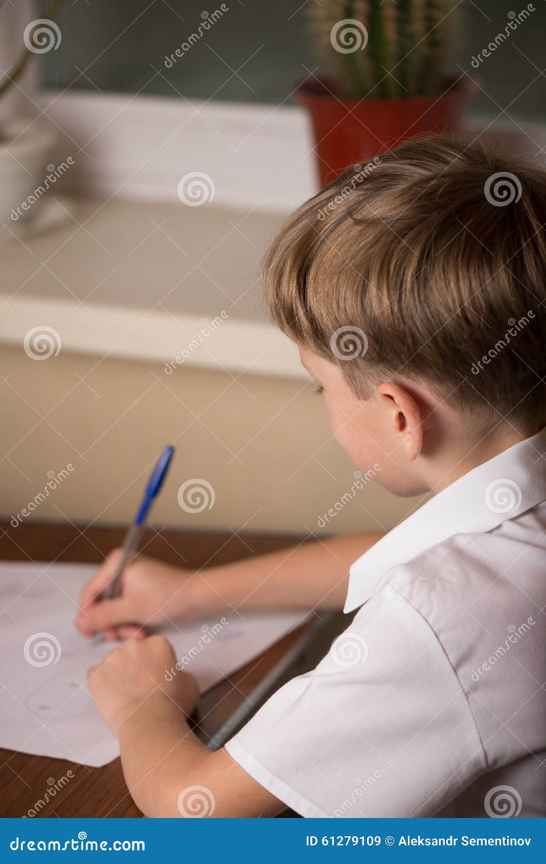 The boy at the table stock image. Image of head, lifestyle - 61279109