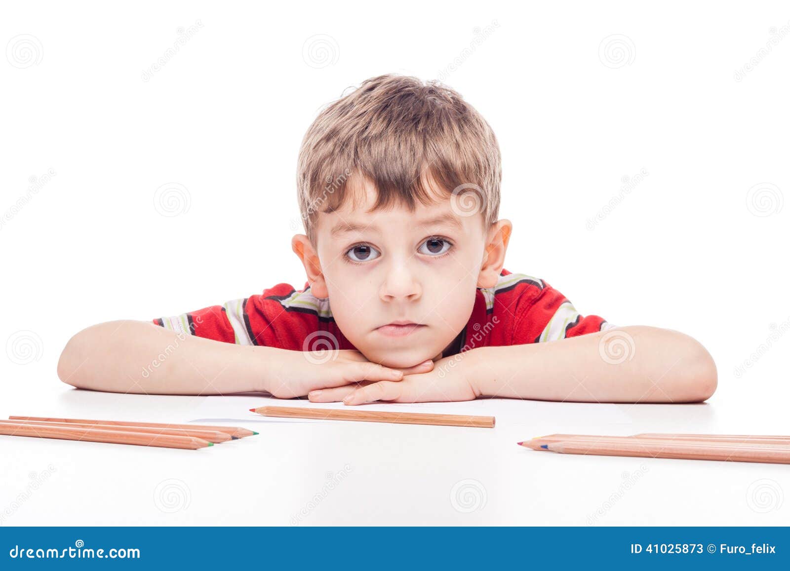 Boy at table stock image. Image of white, paper, caucasian - 41025873