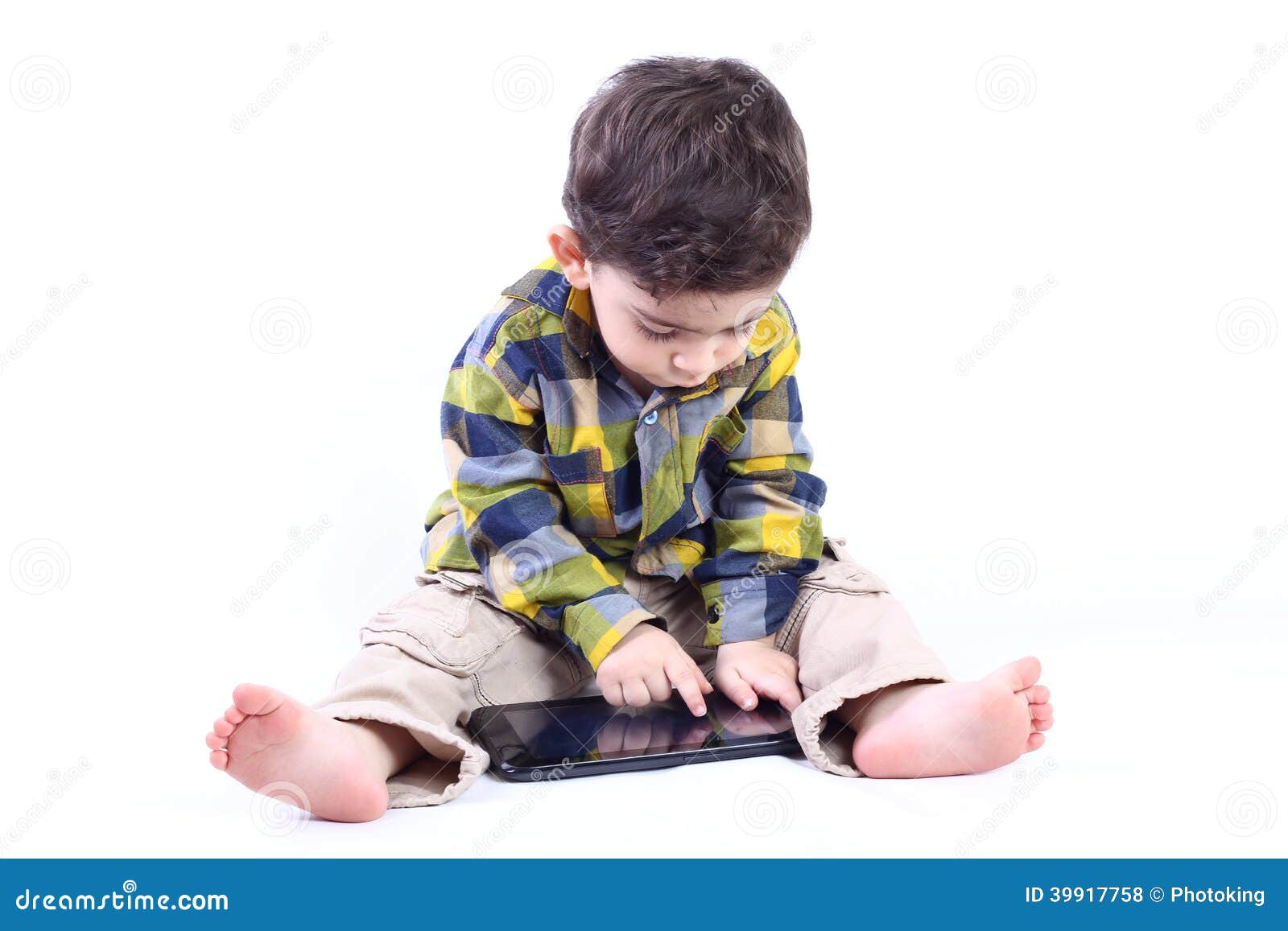 Boy with tablet stock photo. Image of game, beautiful - 39917758
