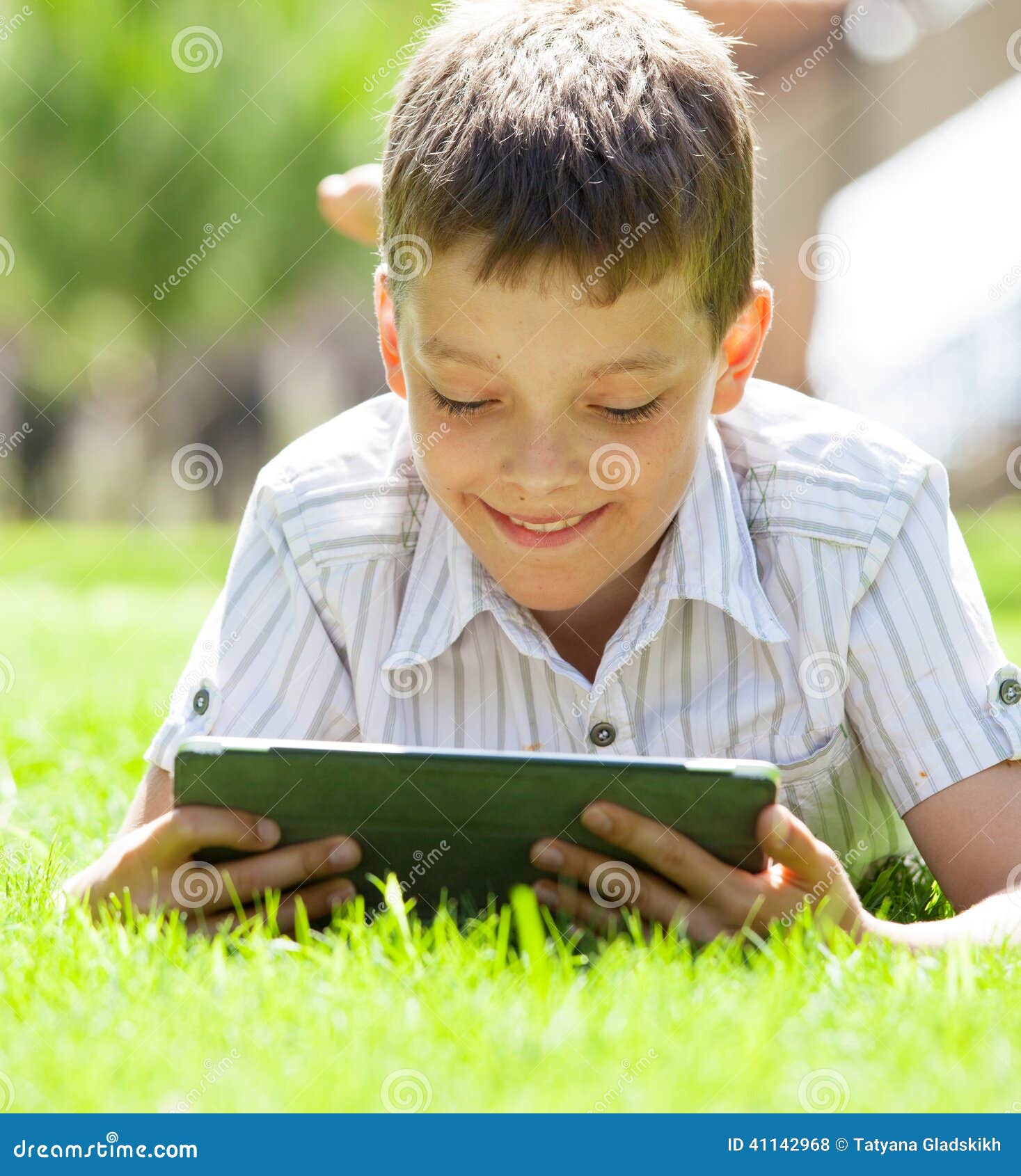 Boy with tablet stock photo. Image of children, ecology - 41142968