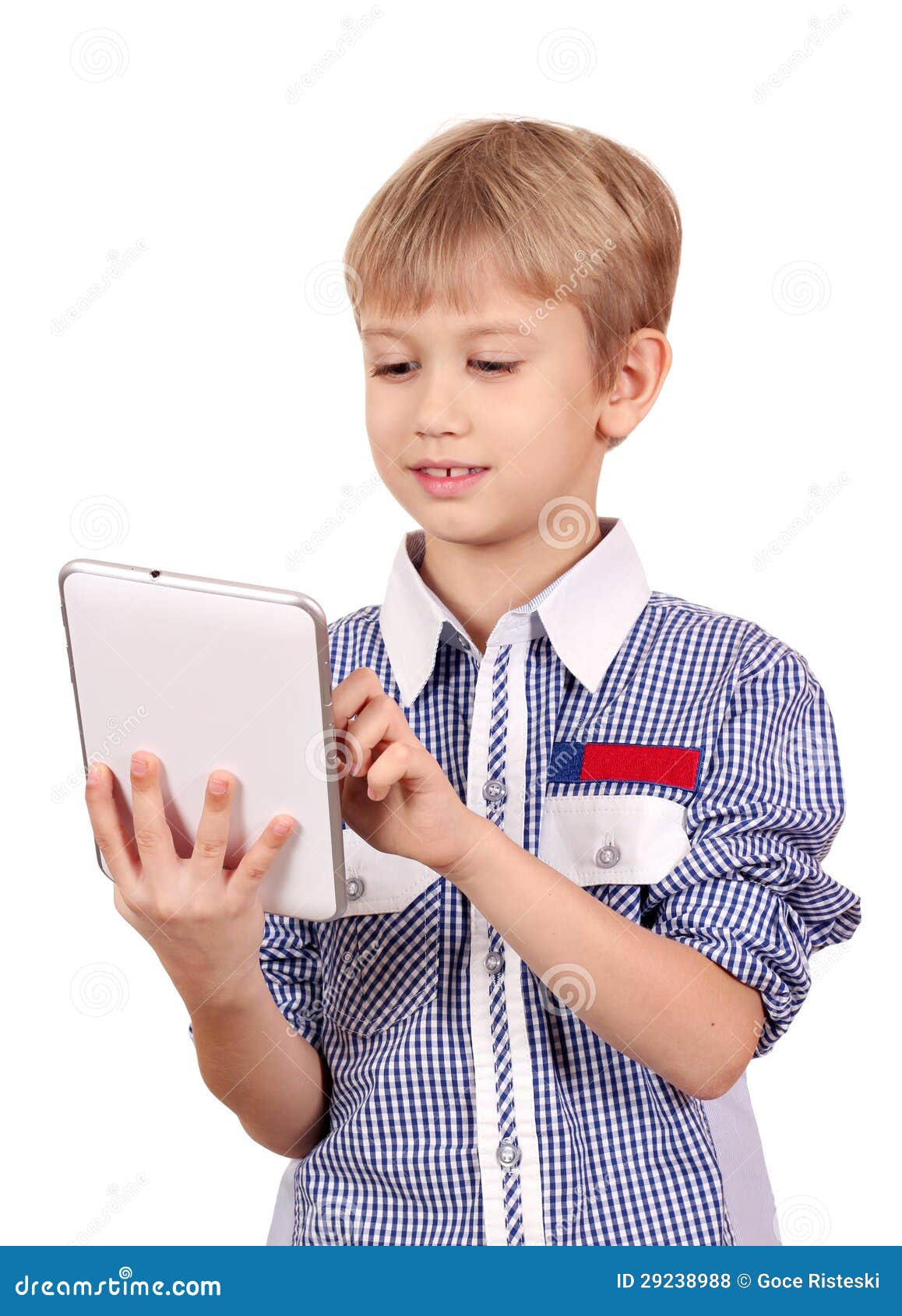 Boy with tablet pc stock photo. Image of playful, child - 29238988