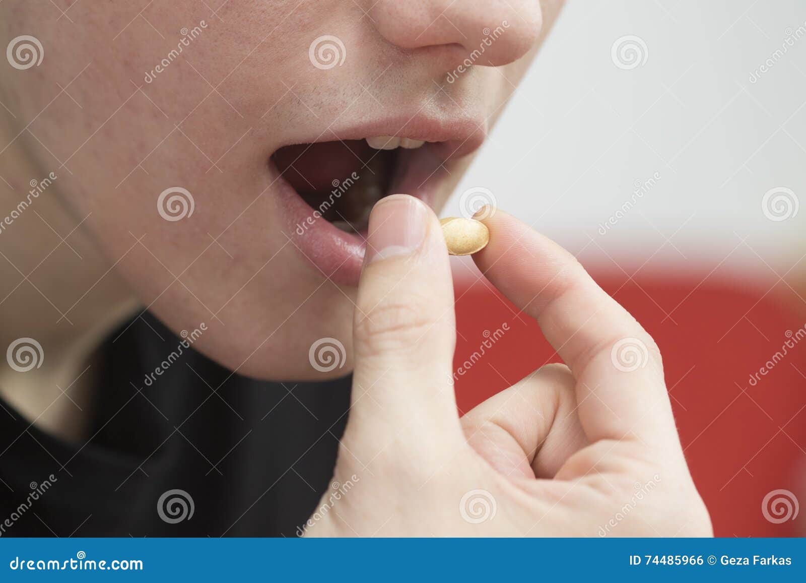 The boy take pill stock photo. Image of health, padded - 74485966