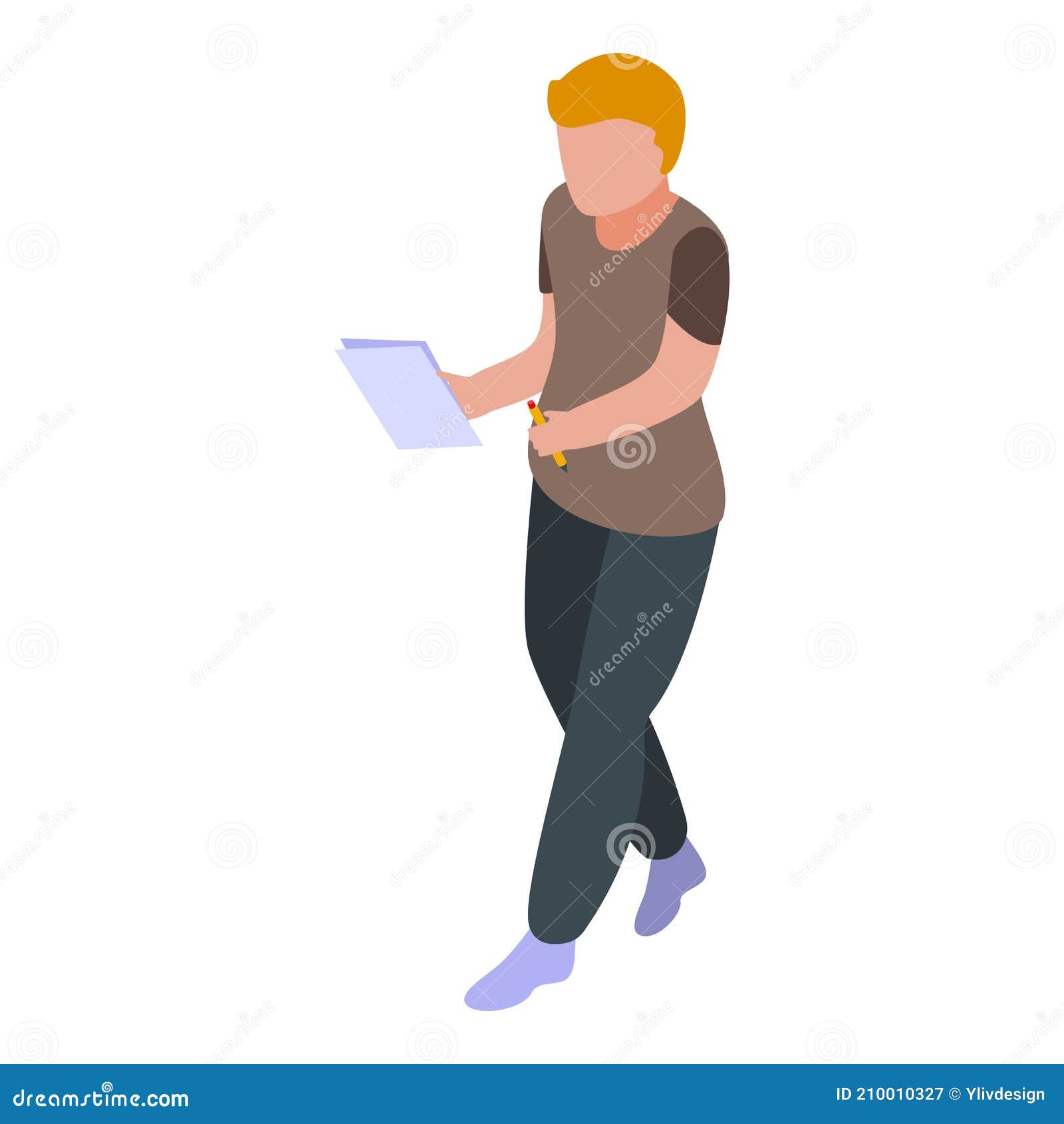 Happy Test Taking Cartoon