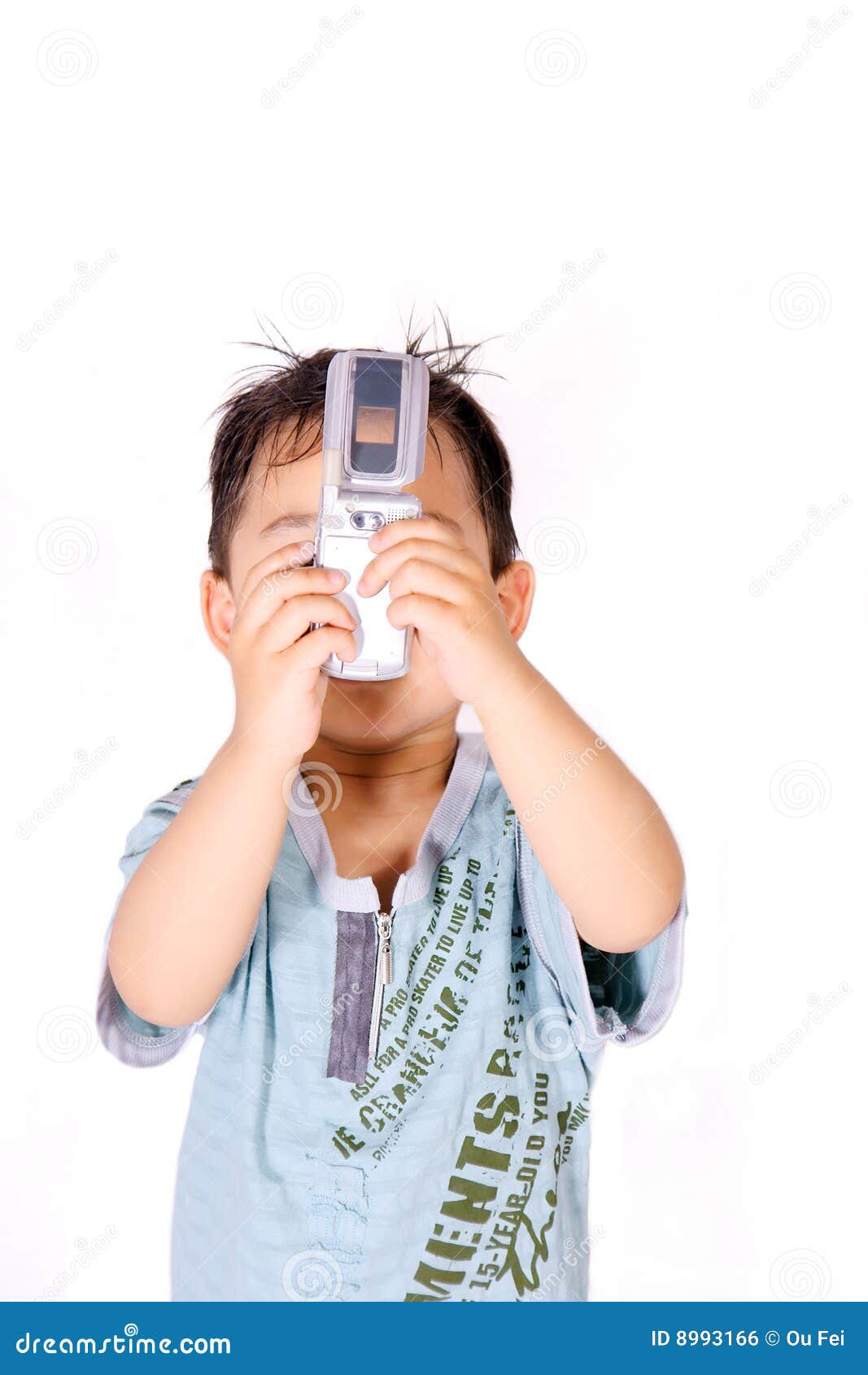 Boy Taking Picture with Cell Phone Stock Photo - Image of people, shot ...