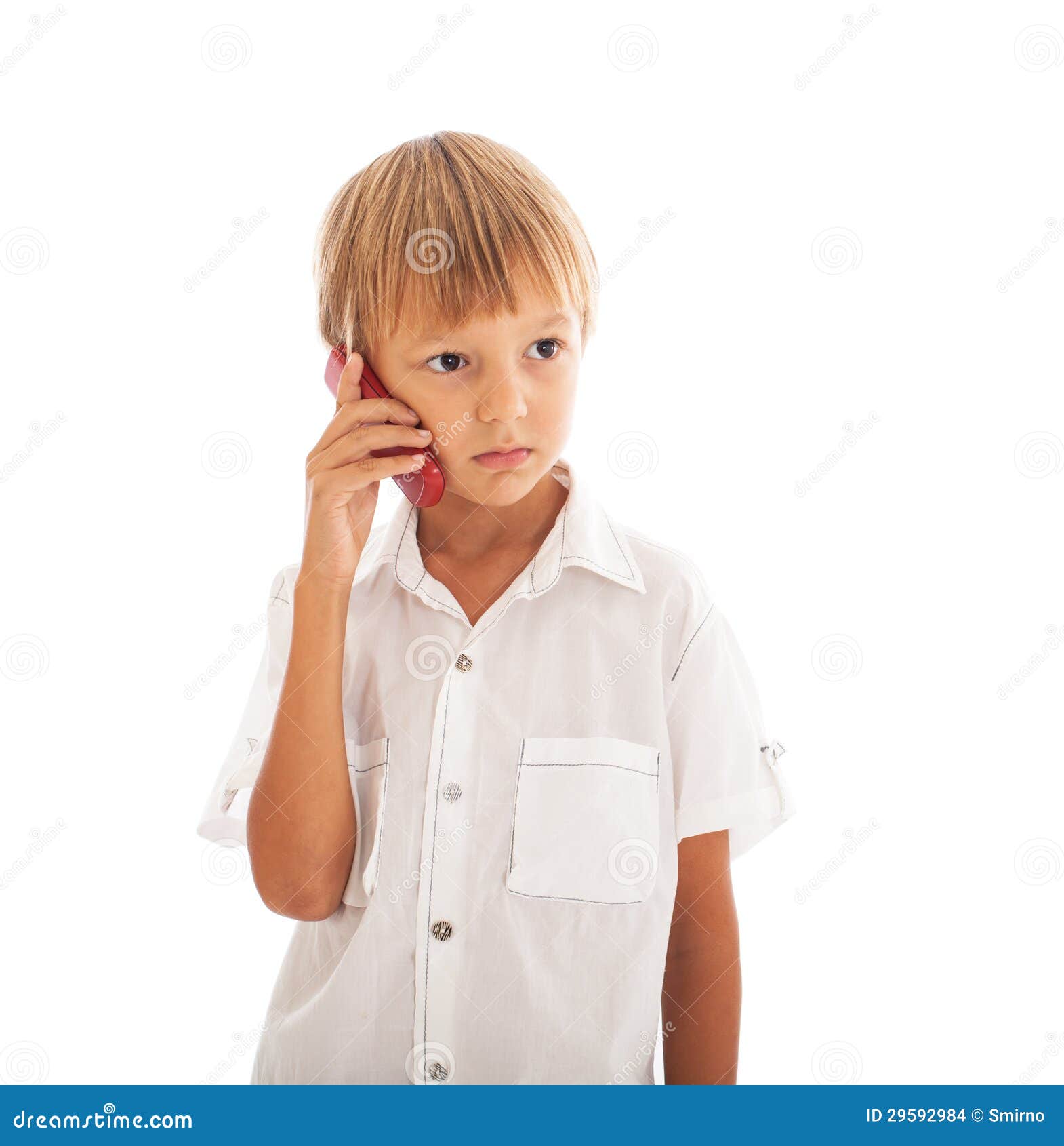 A Boy Talking on a Cell Phone Stock Photo - Image of arms, face: 29592984