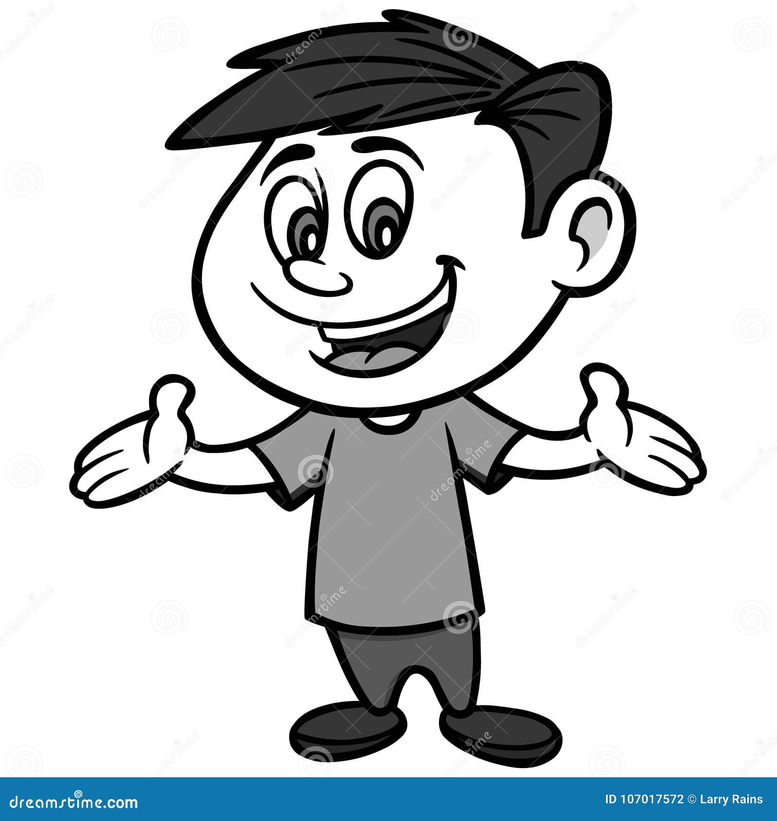 Boy Talking Illustration stock vector. Illustration of vector - 107017572