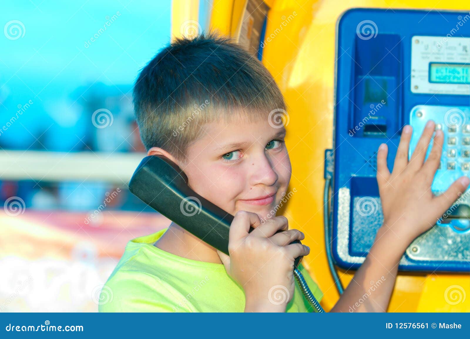 Boy is Talking on the Phone Stock Image - Image of smile, information ...
