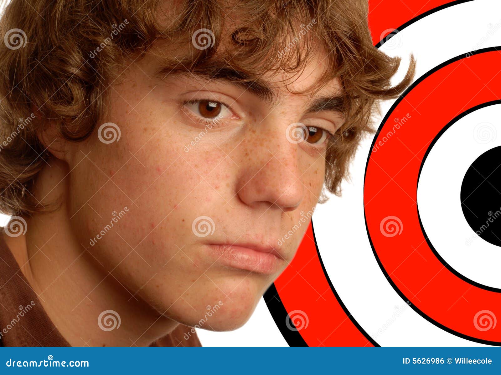 Boy with target stock photo. Image of breaking, center - 5626986