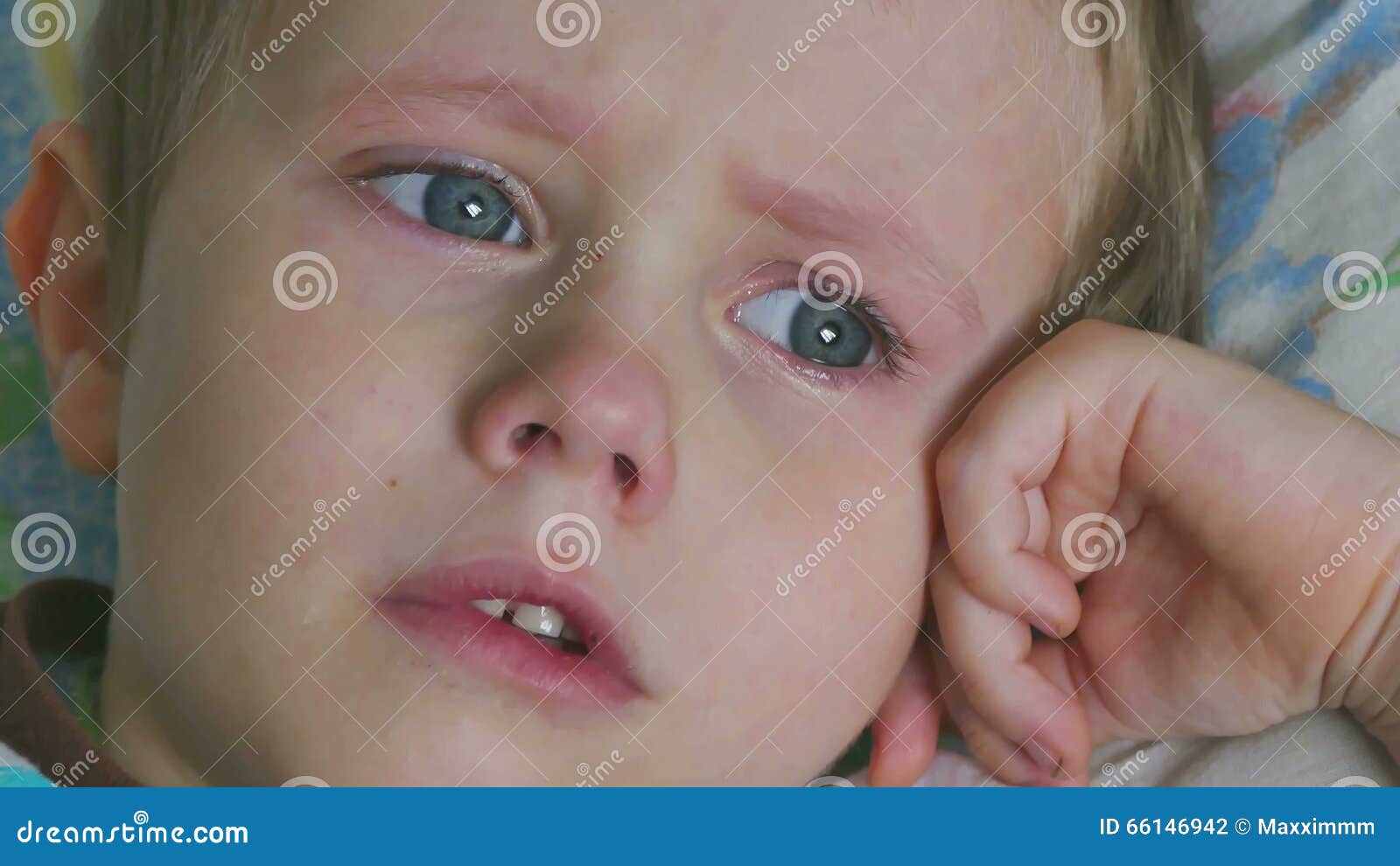 Boy Teen Crying Tears of Sadness Flow Stock Footage - Video of holding ...