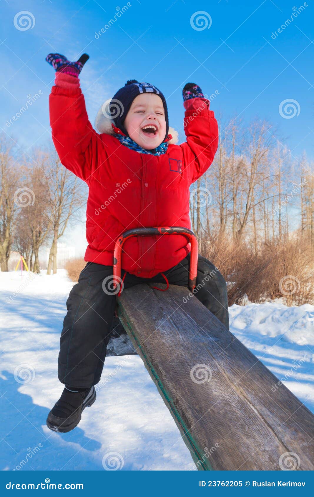 Happy Teeter-Totter Girl Stock Photography | CartoonDealer.com #23907398