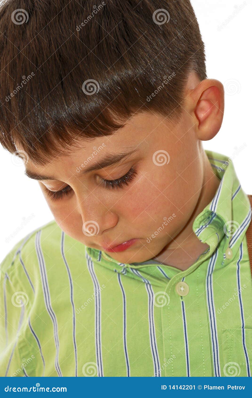 Boy thinking stock image. Image of portrait, face, human - 14142201