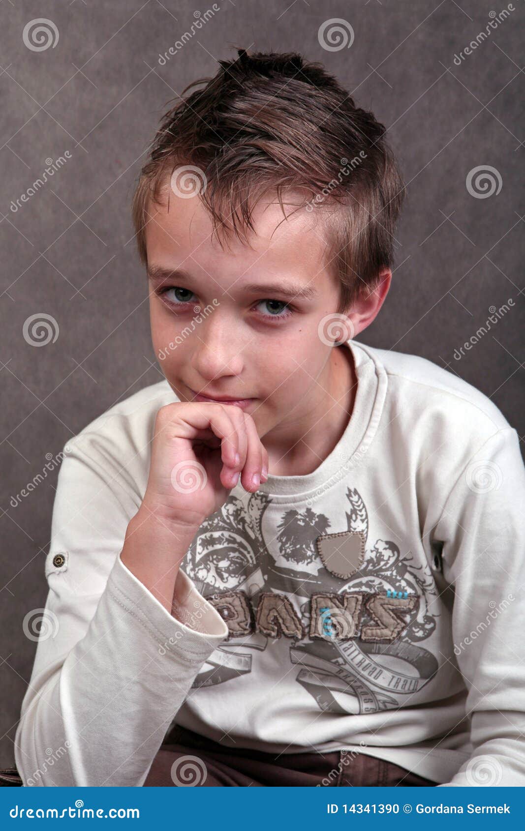 Boy Thinking Stock Photo - Image: 14341390