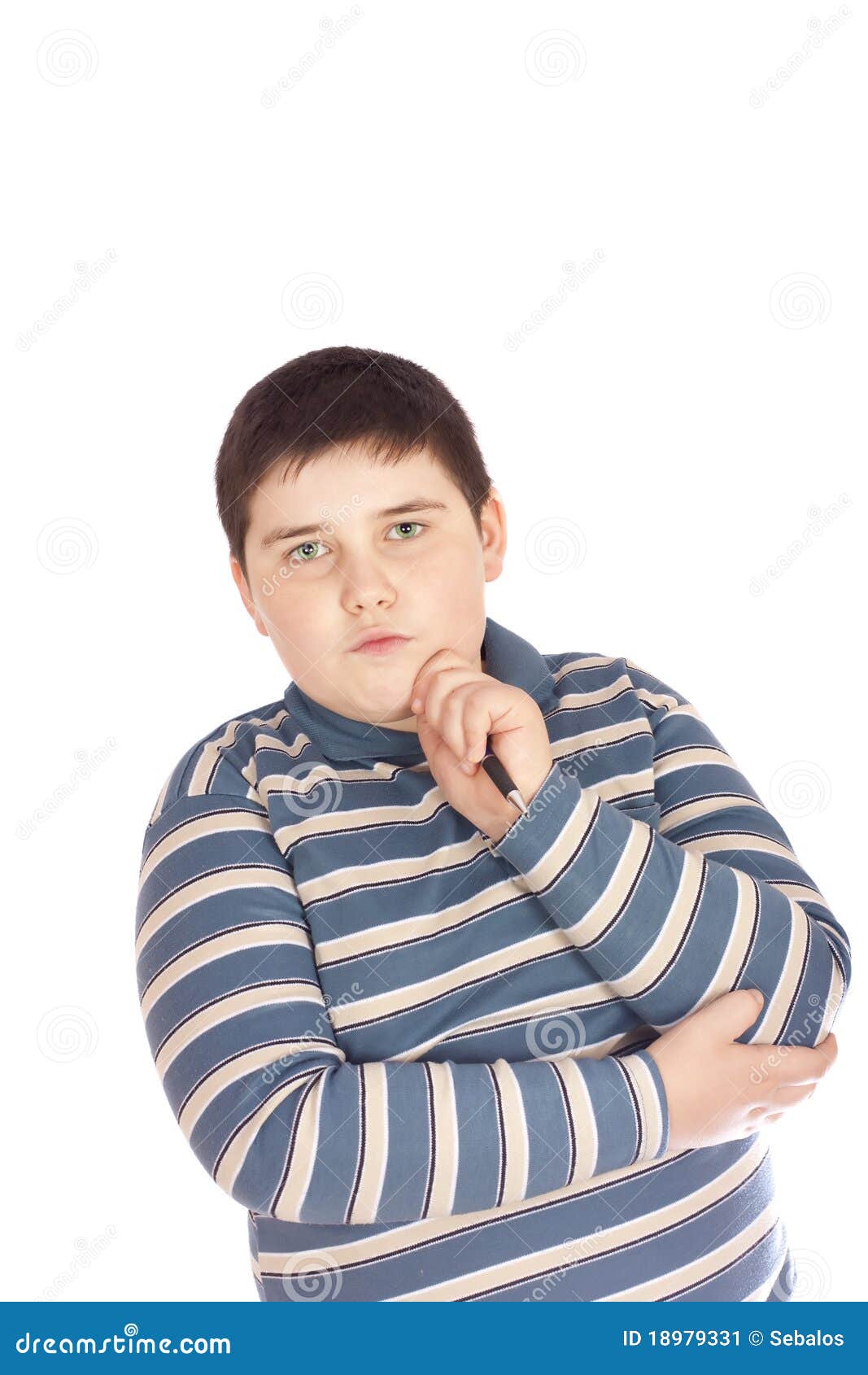 Boy thinking stock image. Image of positive, hold, mouth - 18979331