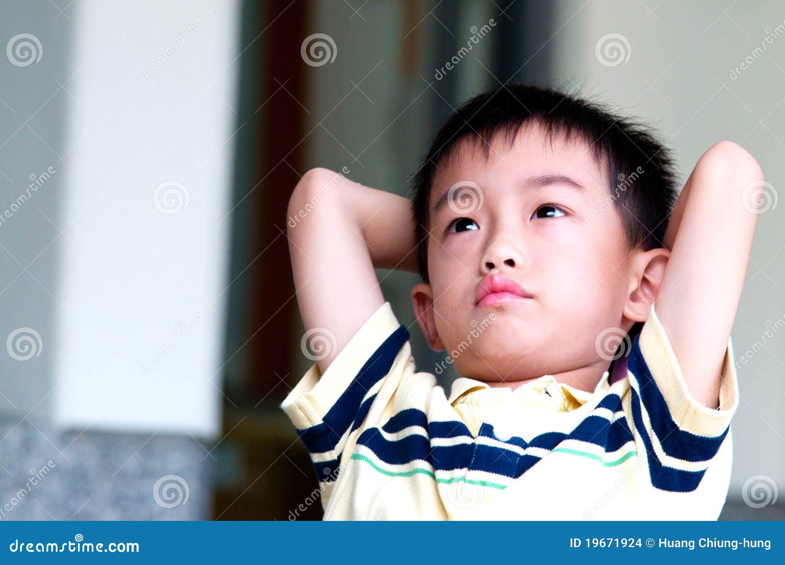 Boy thinking stock photo. Image of little, child, person - 19671924