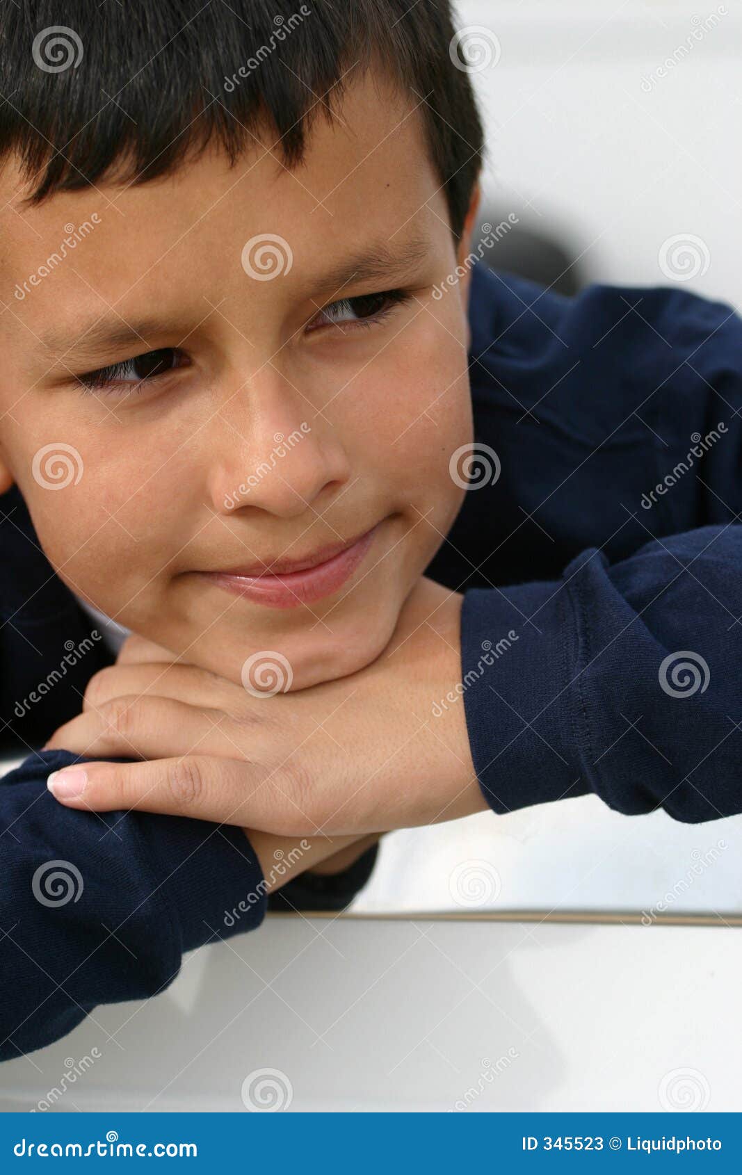 Boy Thinking stock image. Image of brown, children, minority - 345523