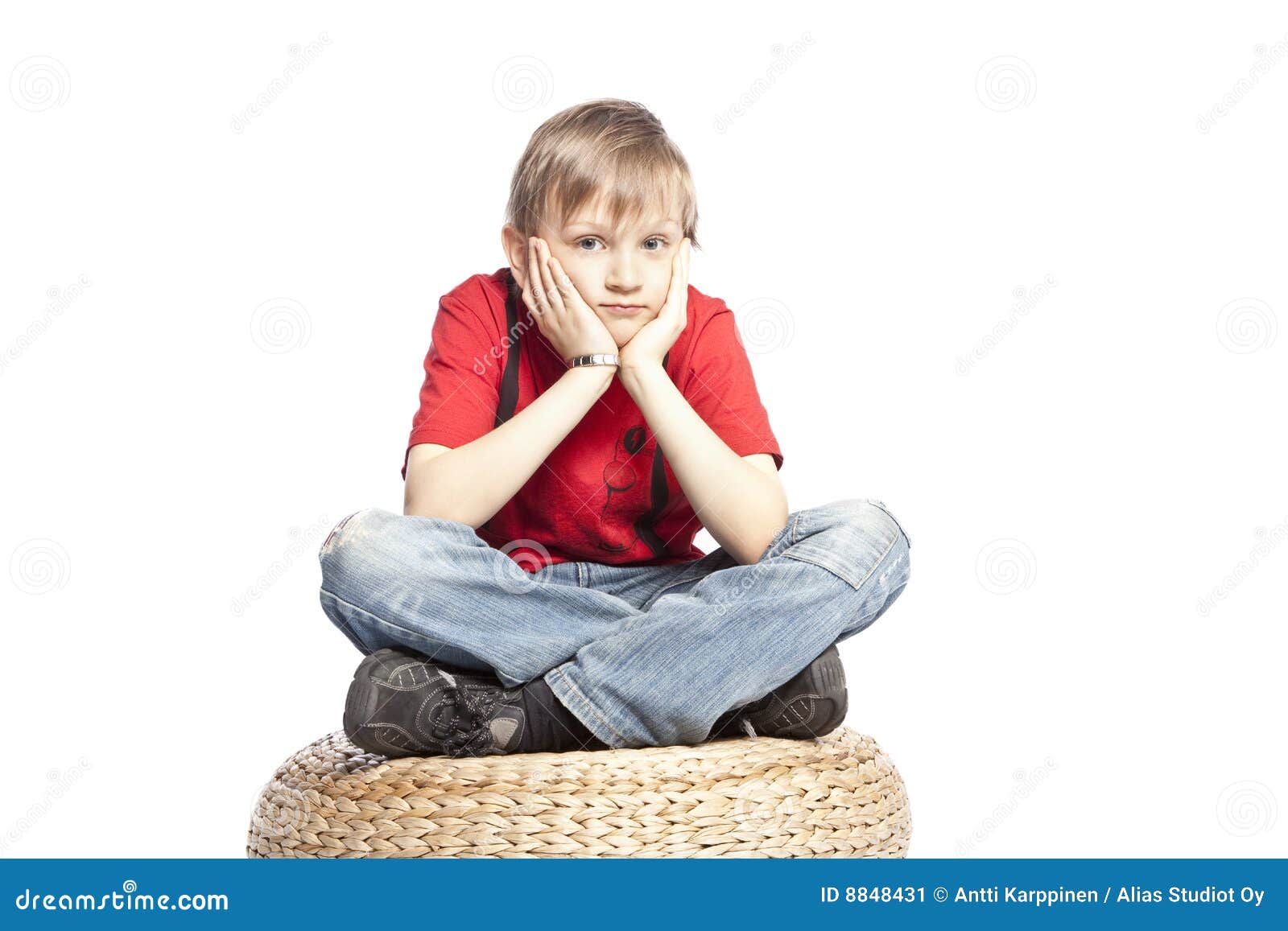 Boy thinking stock image. Image of face, childhood, male - 8848431