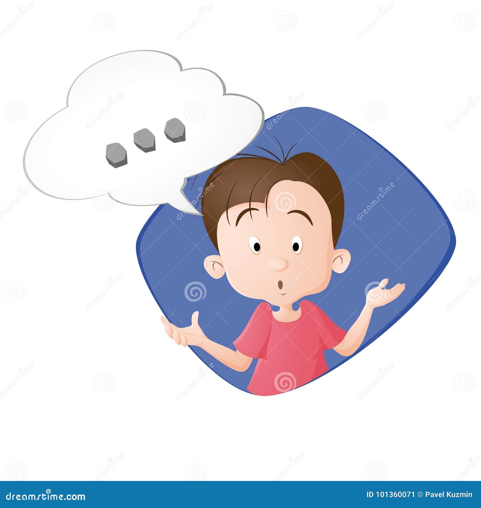 Smart Cute Boy Thinking Stock Illustrations – 119 Smart Cute Boy ...
