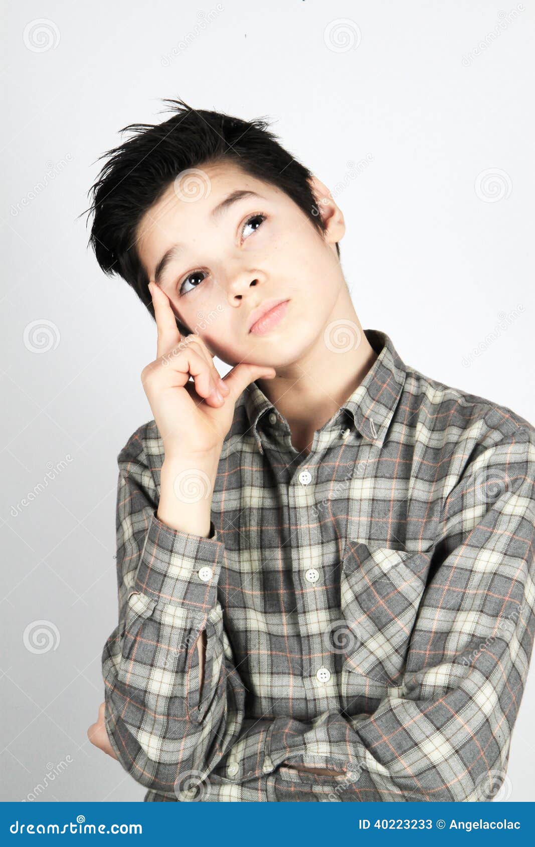 Boy thinking stock image. Image of reason, engage, feelings - 40223233