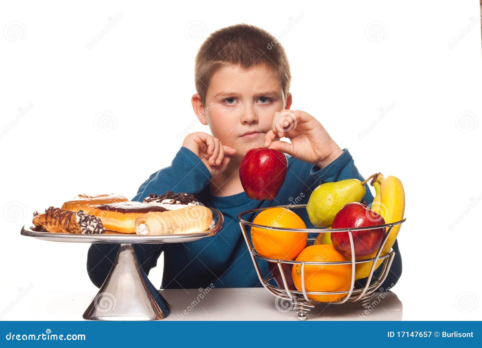 Boy Thinking of a Food Choice Stock Image - Image of doubt, hungry ...